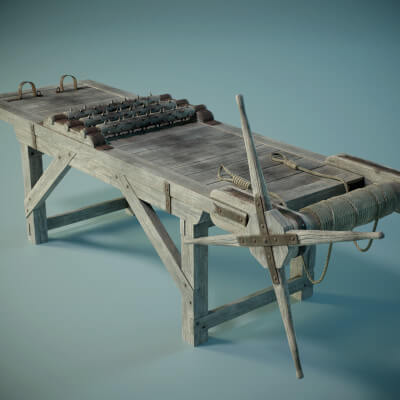 Medieval Torture Rack PBR Game Ready - 3D Model by YuriBarinov