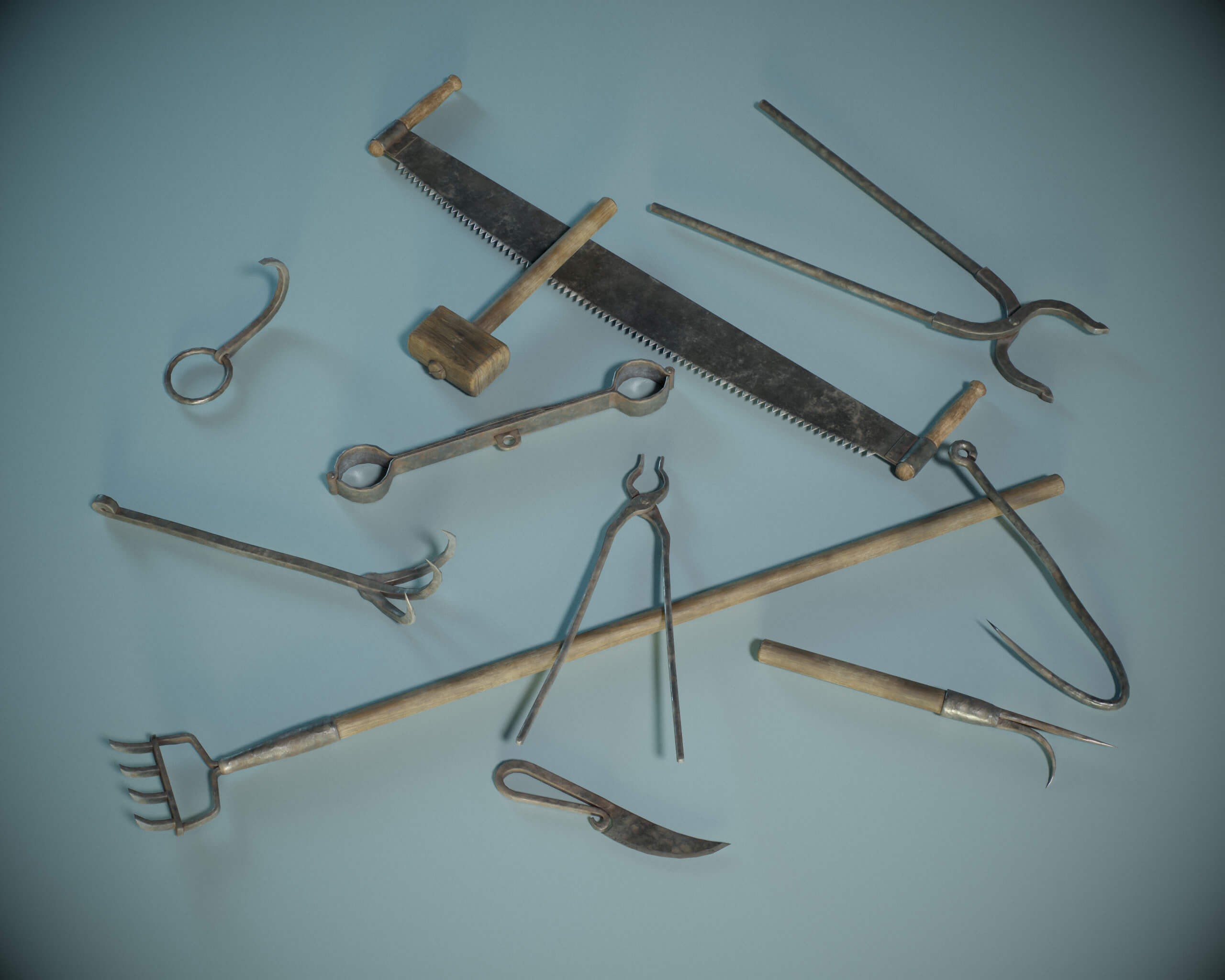 Medieval Torture Tools PBR Game Ready - 3D Model by YuriBarinov