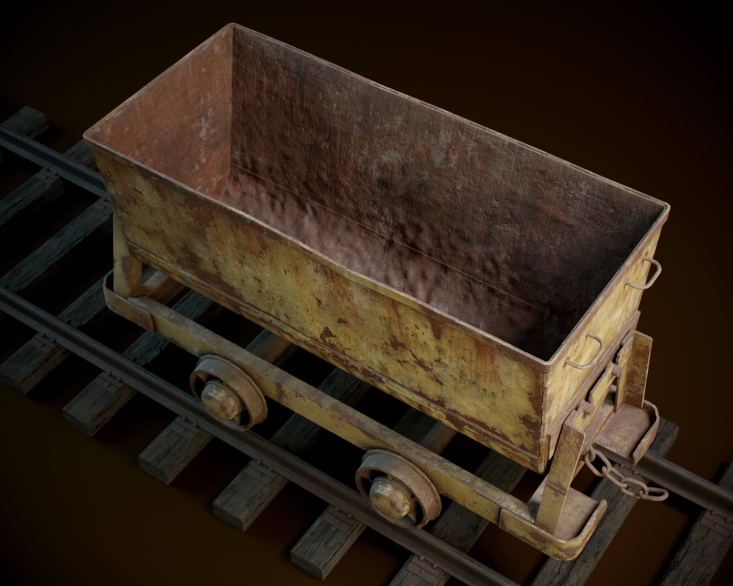 Mine Trolley PBR - 3D Model by YuriBarinov