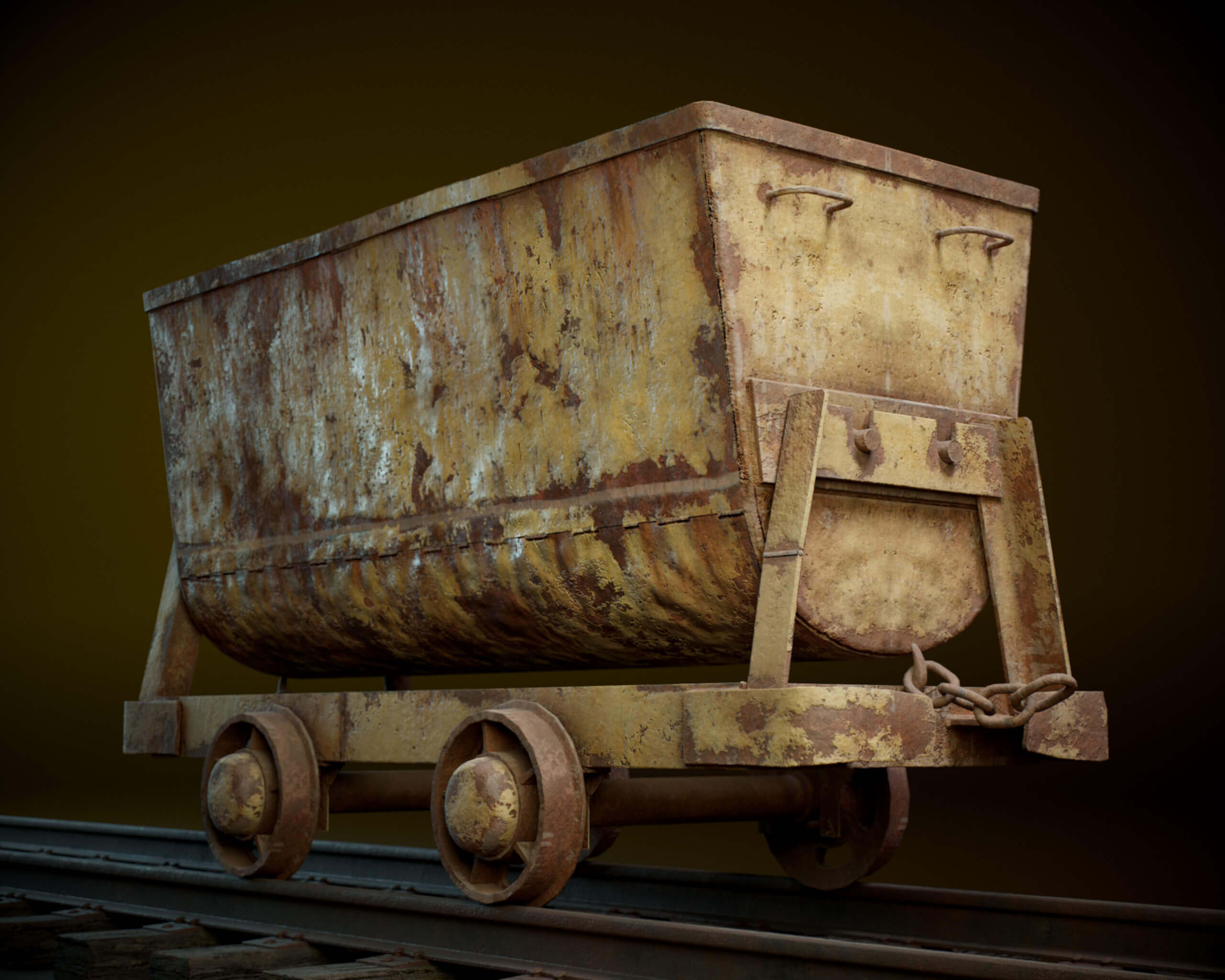 Mine Trolley PBR - 3D Model by YuriBarinov