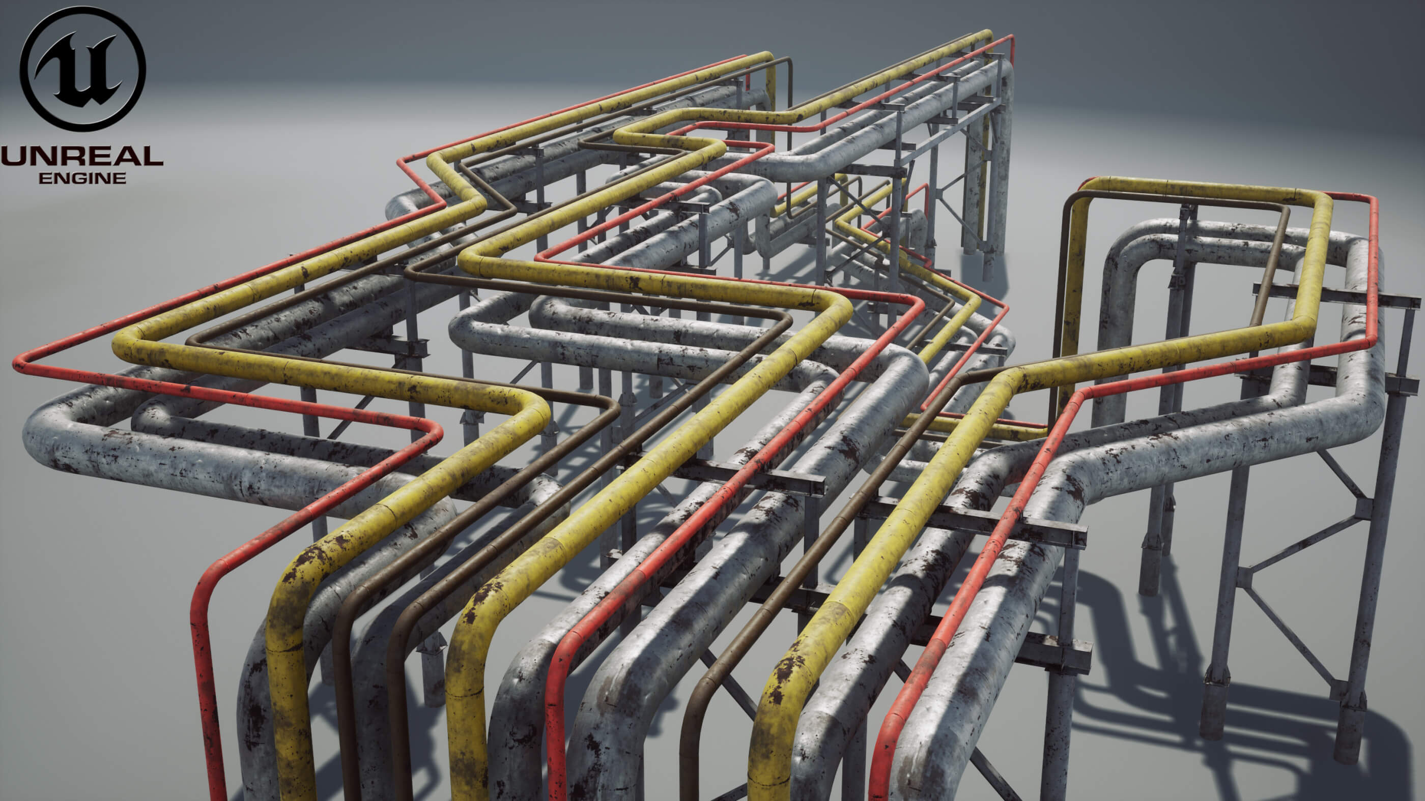 Modular Industrial Pipeline - 3D Model by YuriBarinov