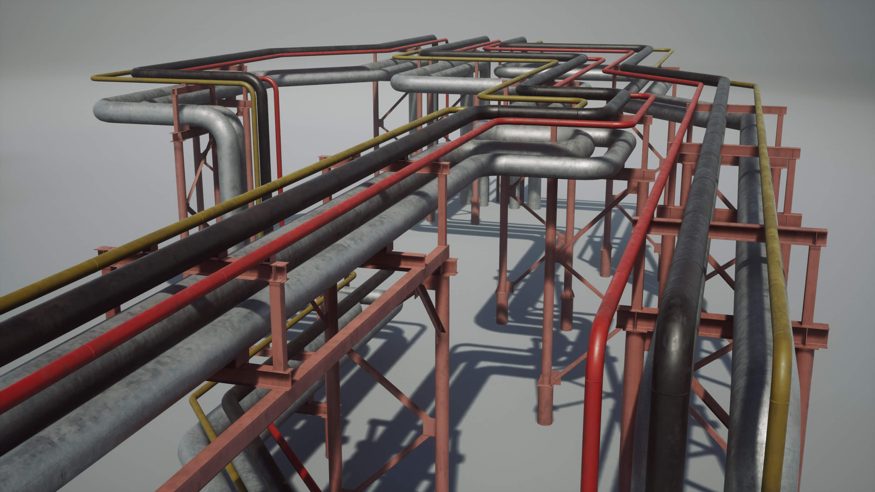 Modular Industrial Pipeline - 3D Model by YuriBarinov