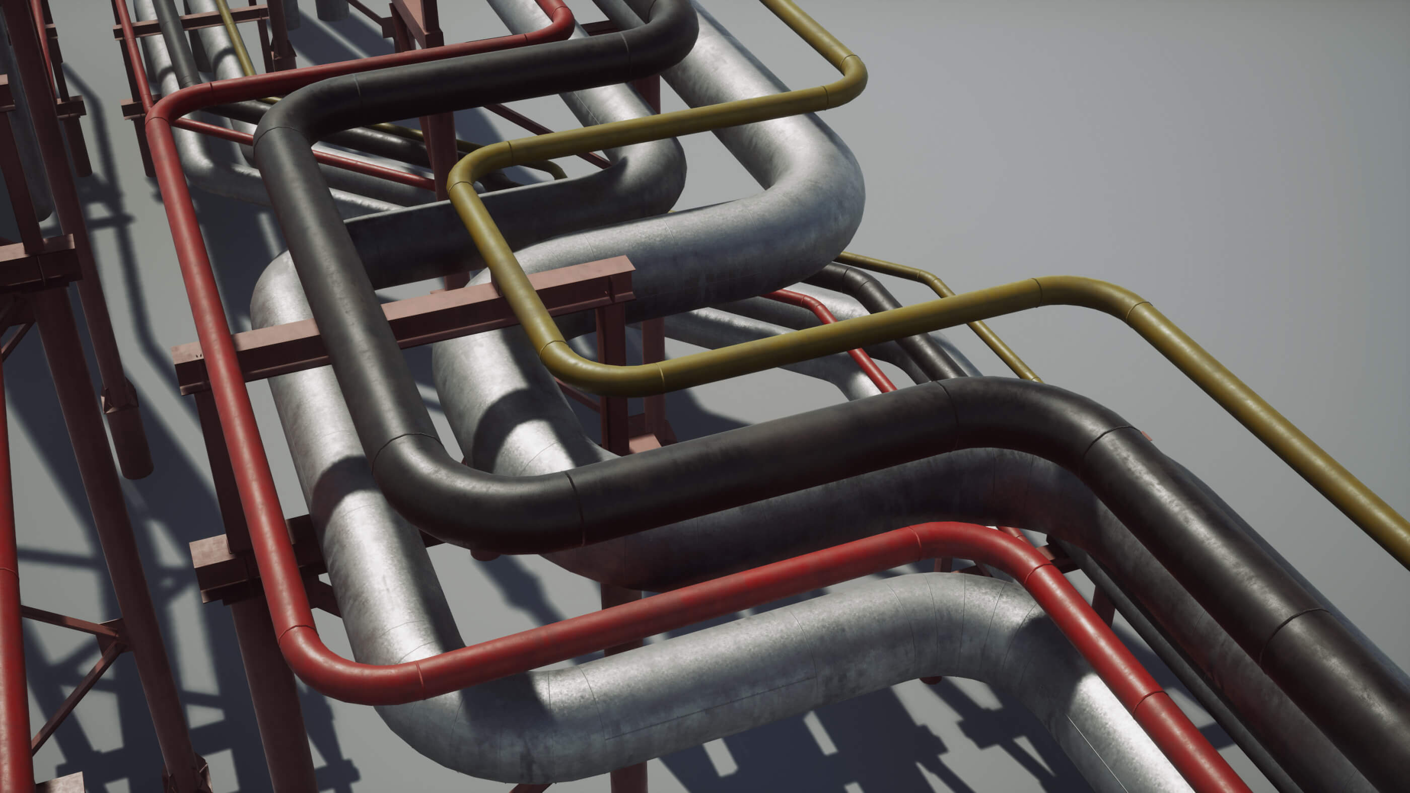 Modular Industrial Pipeline - 3D Model by YuriBarinov