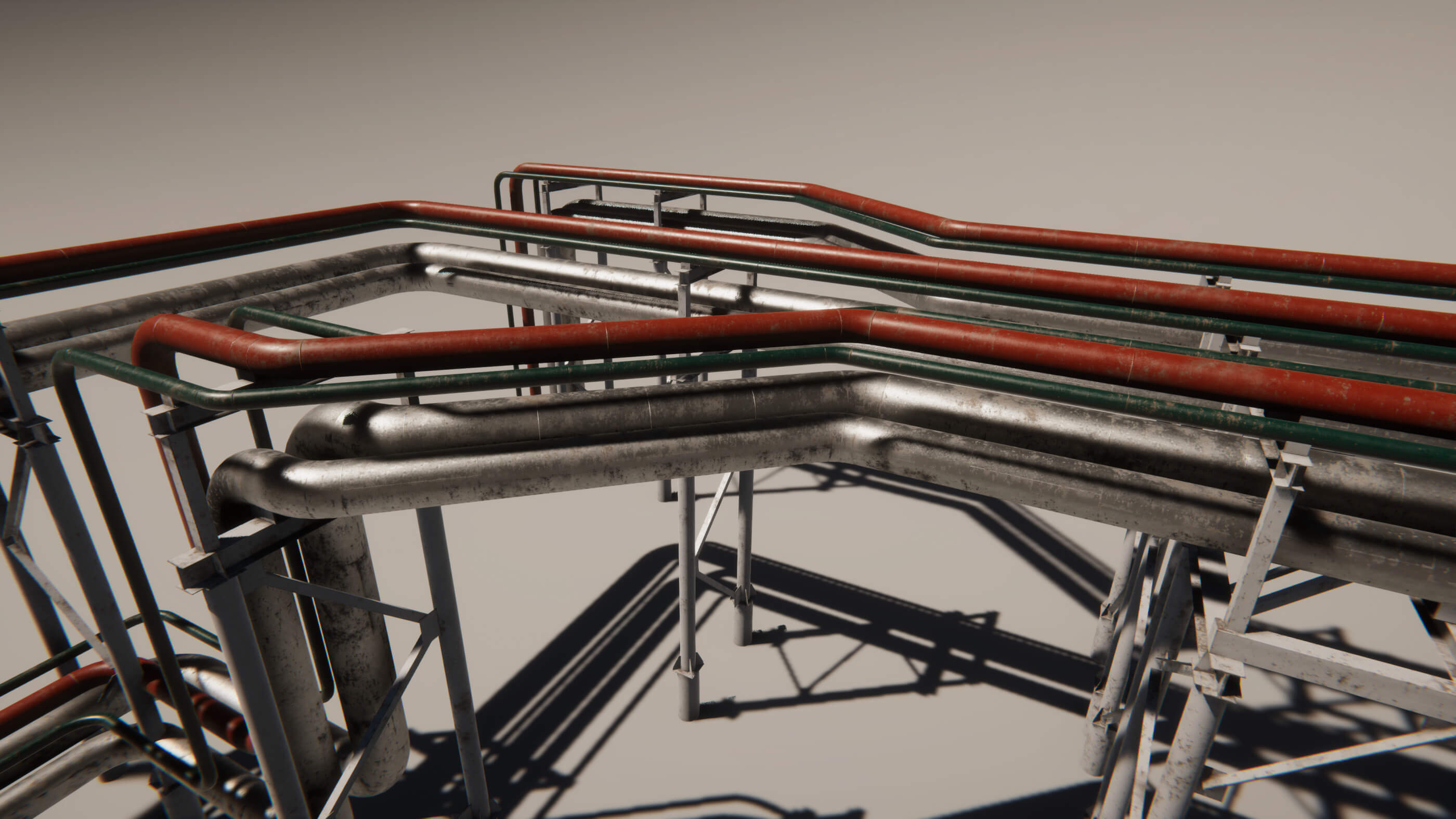 Modular Industrial Pipeline - 3D Model by YuriBarinov