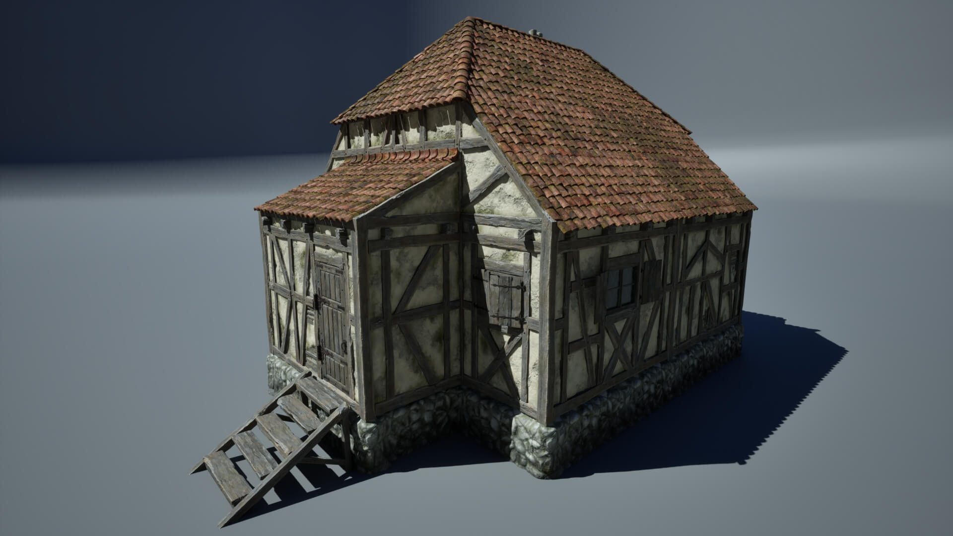 Modular Medieval Houses Game Ready - 3D Model by YuriBarinov