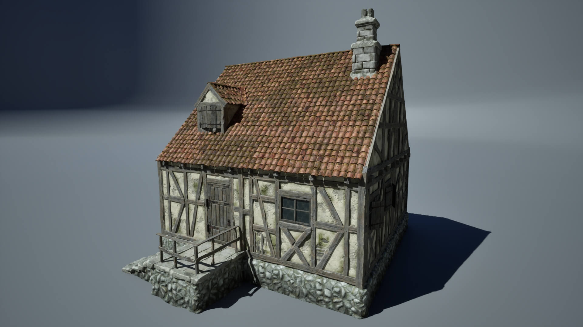 Modular Medieval Houses Game Ready - 3D Model by YuriBarinov