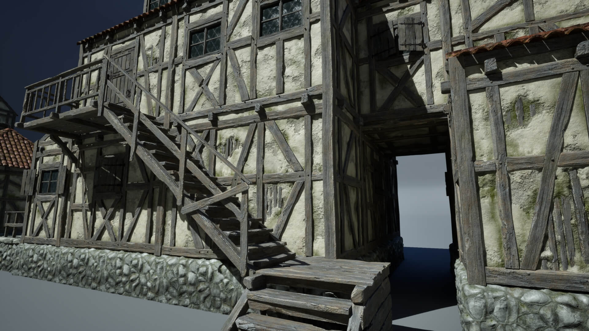 Modular Medieval Houses Game Ready - 3D Model by YuriBarinov