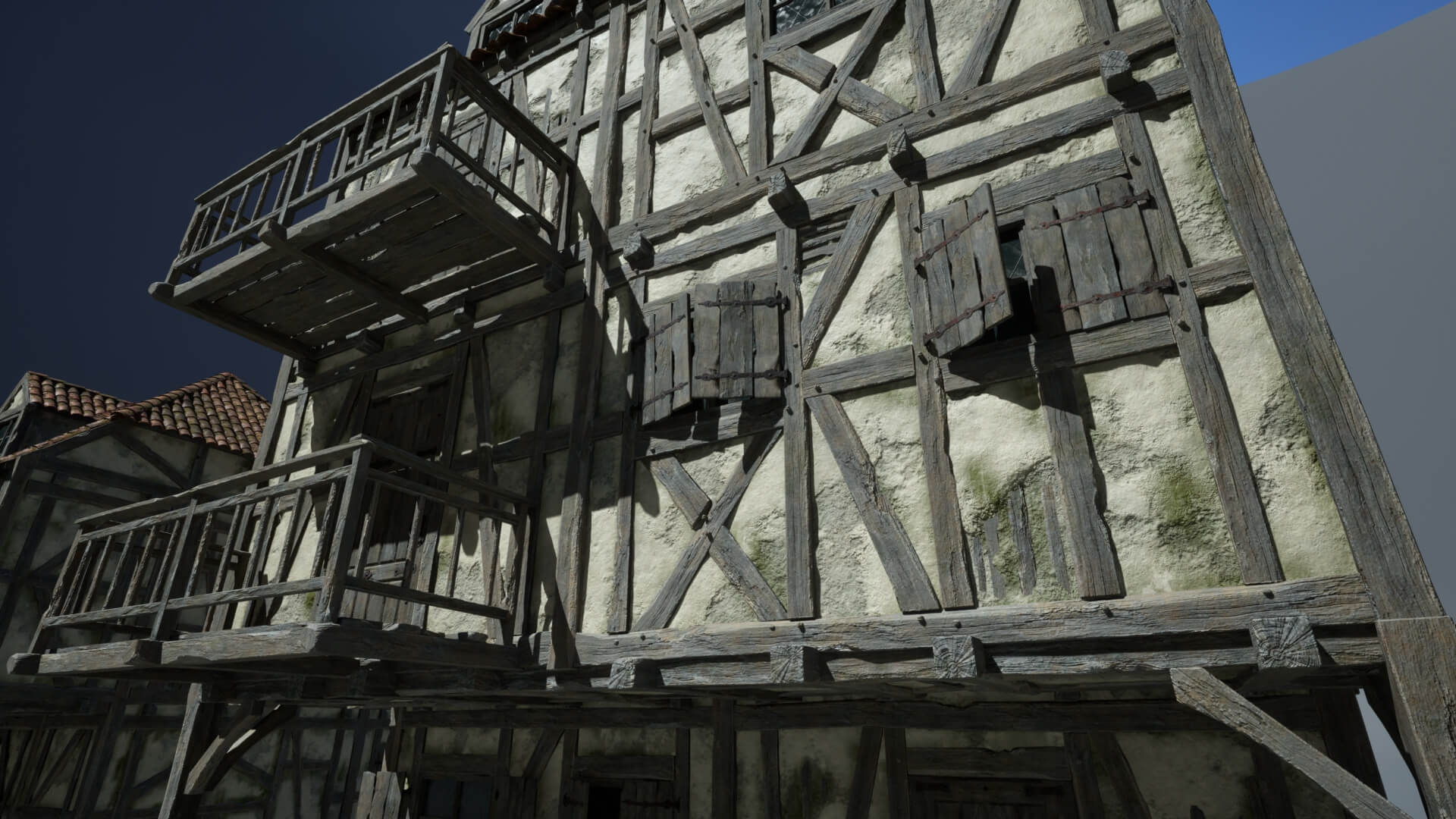 Modular Medieval Houses Game Ready - 3D Model by YuriBarinov