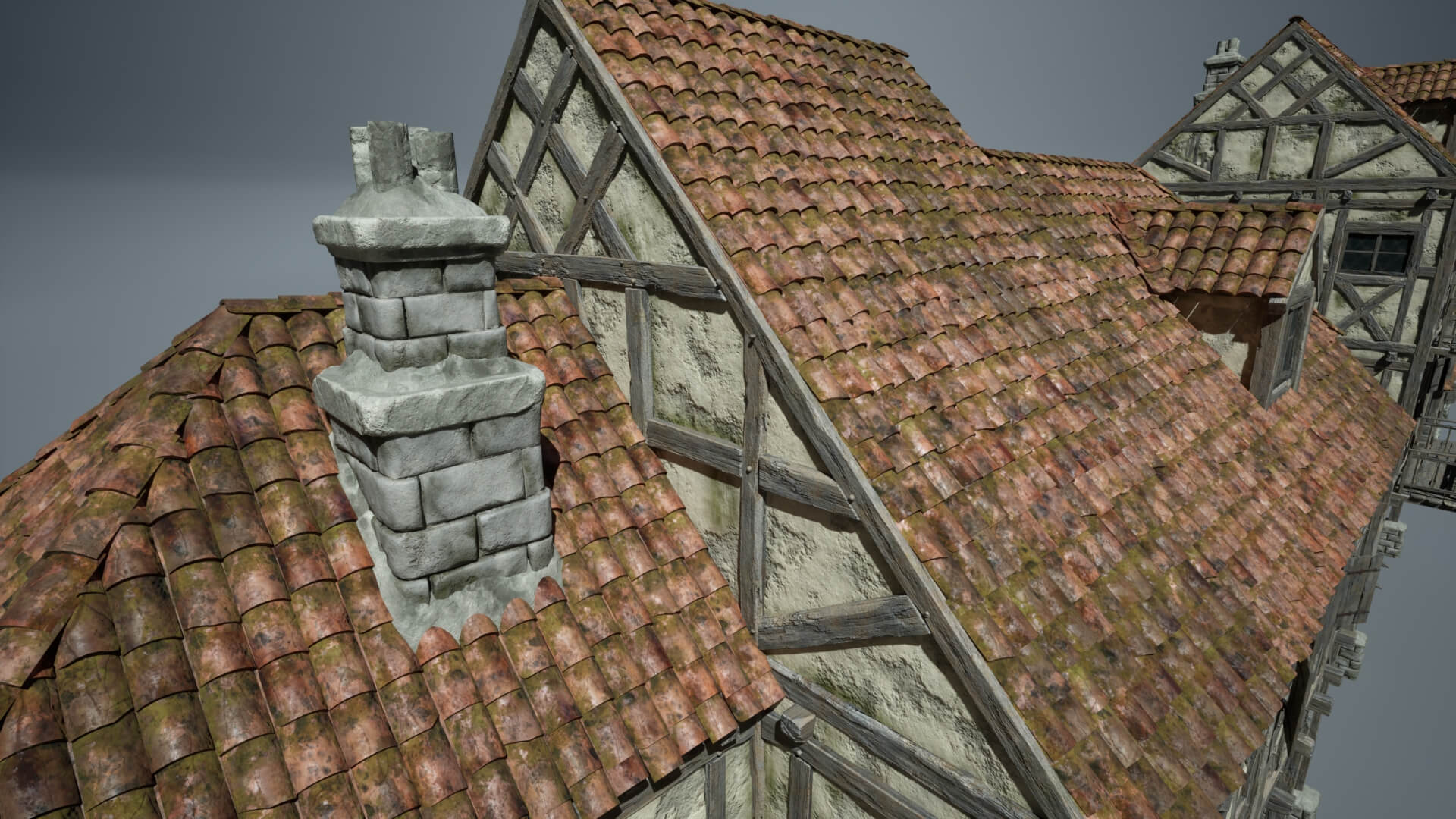 Modular Medieval Houses Game Ready - 3D Model by YuriBarinov