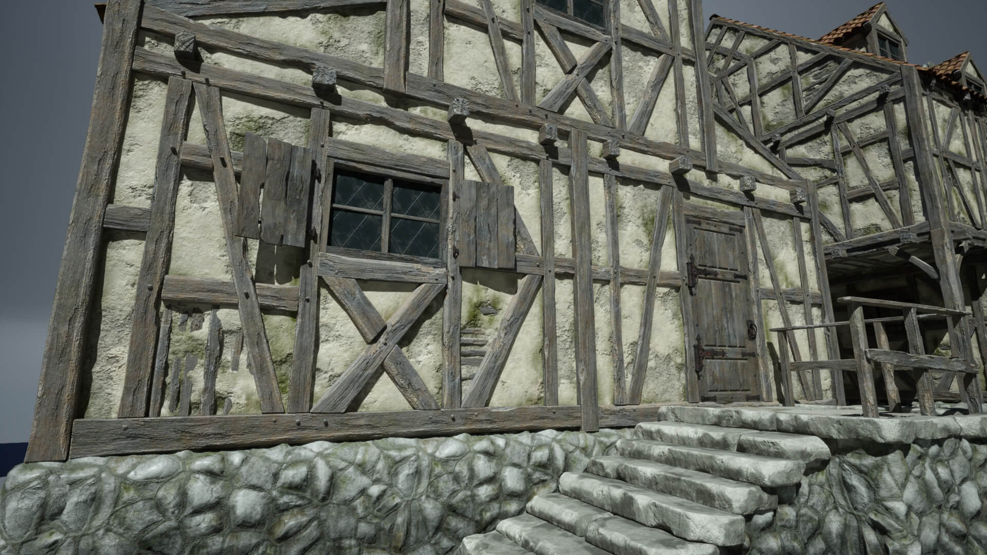 Modular Medieval Houses Game Ready - 3D Model by YuriBarinov