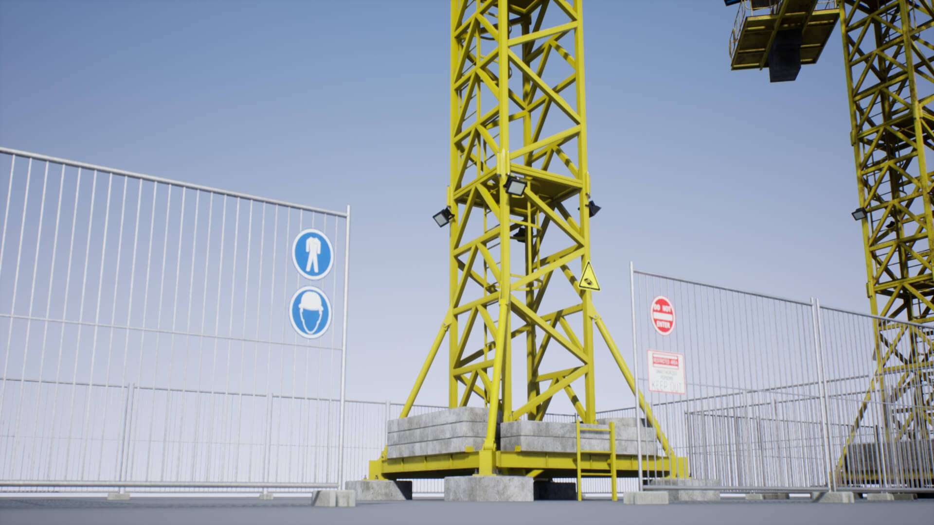Modular Tower Crane UE4 Unity Game Ready - 3D Model by YuriBarinov