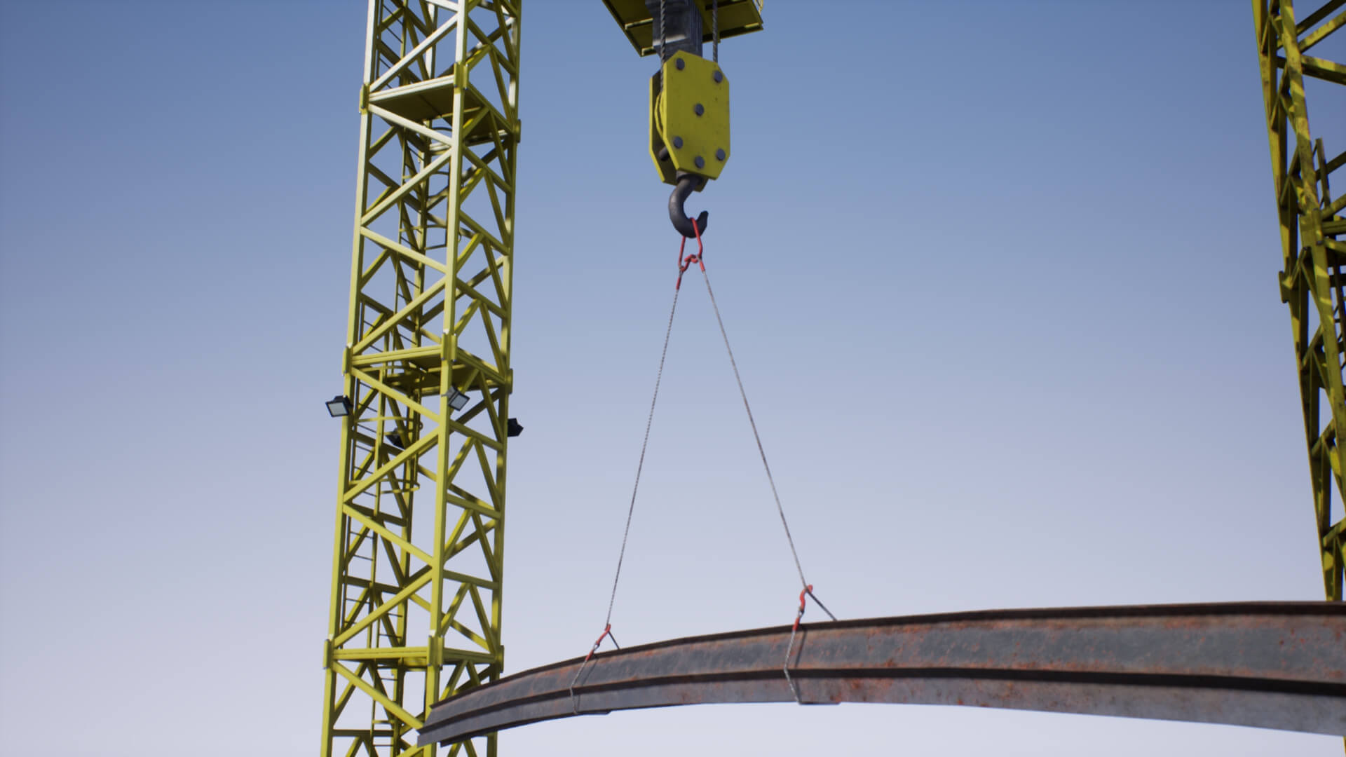 Modular Tower Crane UE4 Unity Game Ready - 3D Model by YuriBarinov