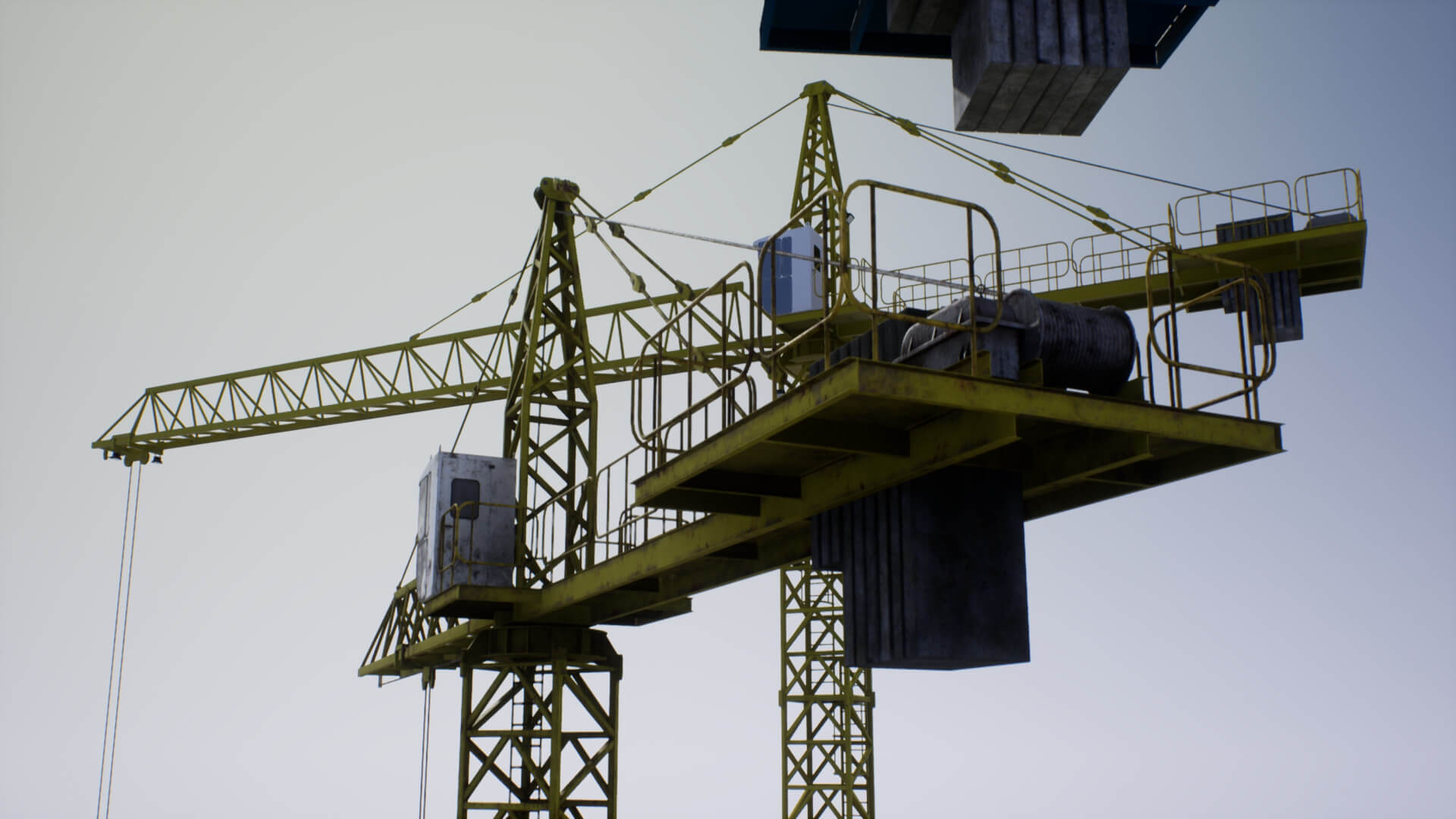 Modular Tower Crane UE4 Unity Game Ready - 3D Model by YuriBarinov