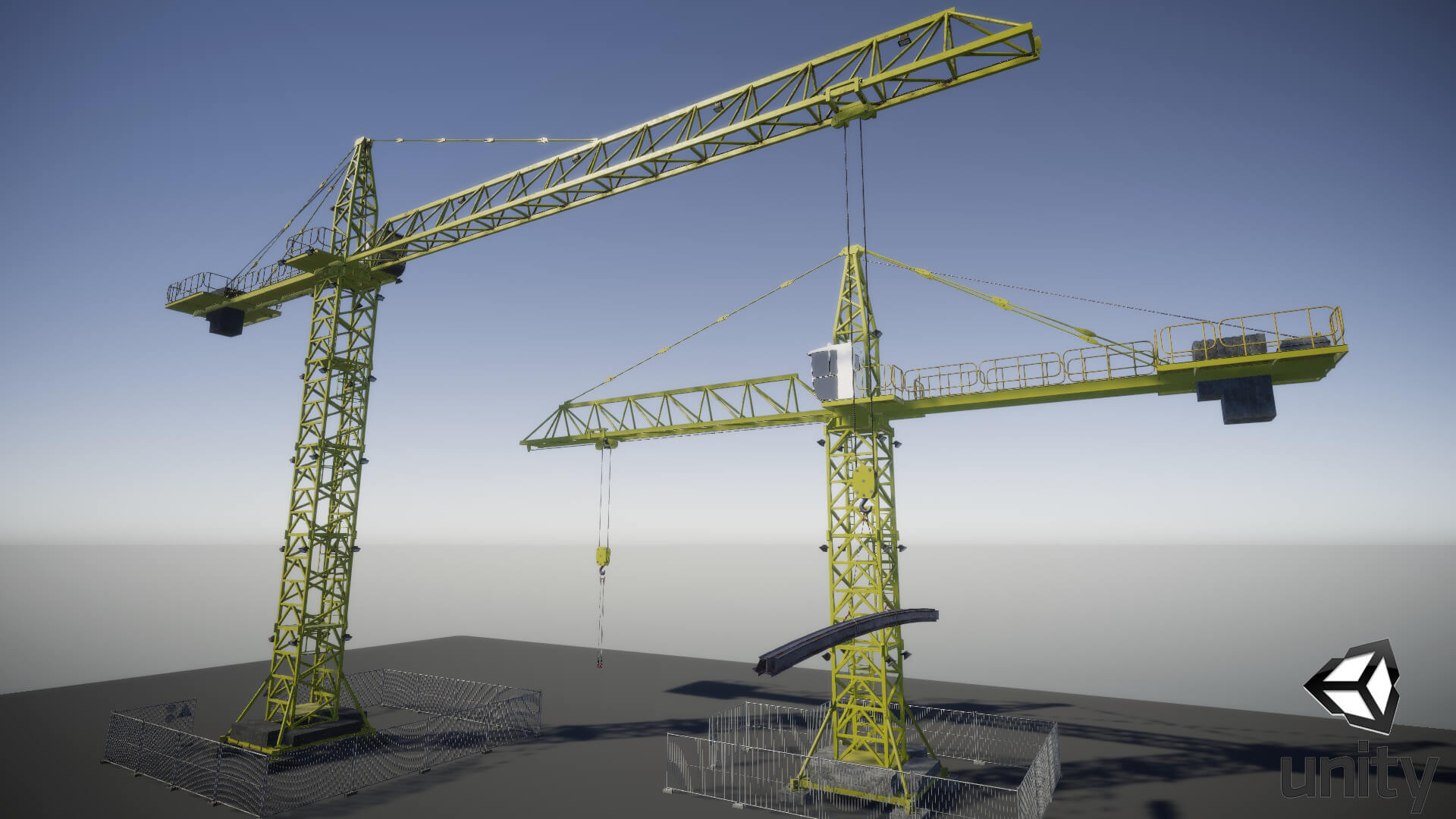 Modular Tower Crane UE4 Unity Game Ready - 3D Model by YuriBarinov