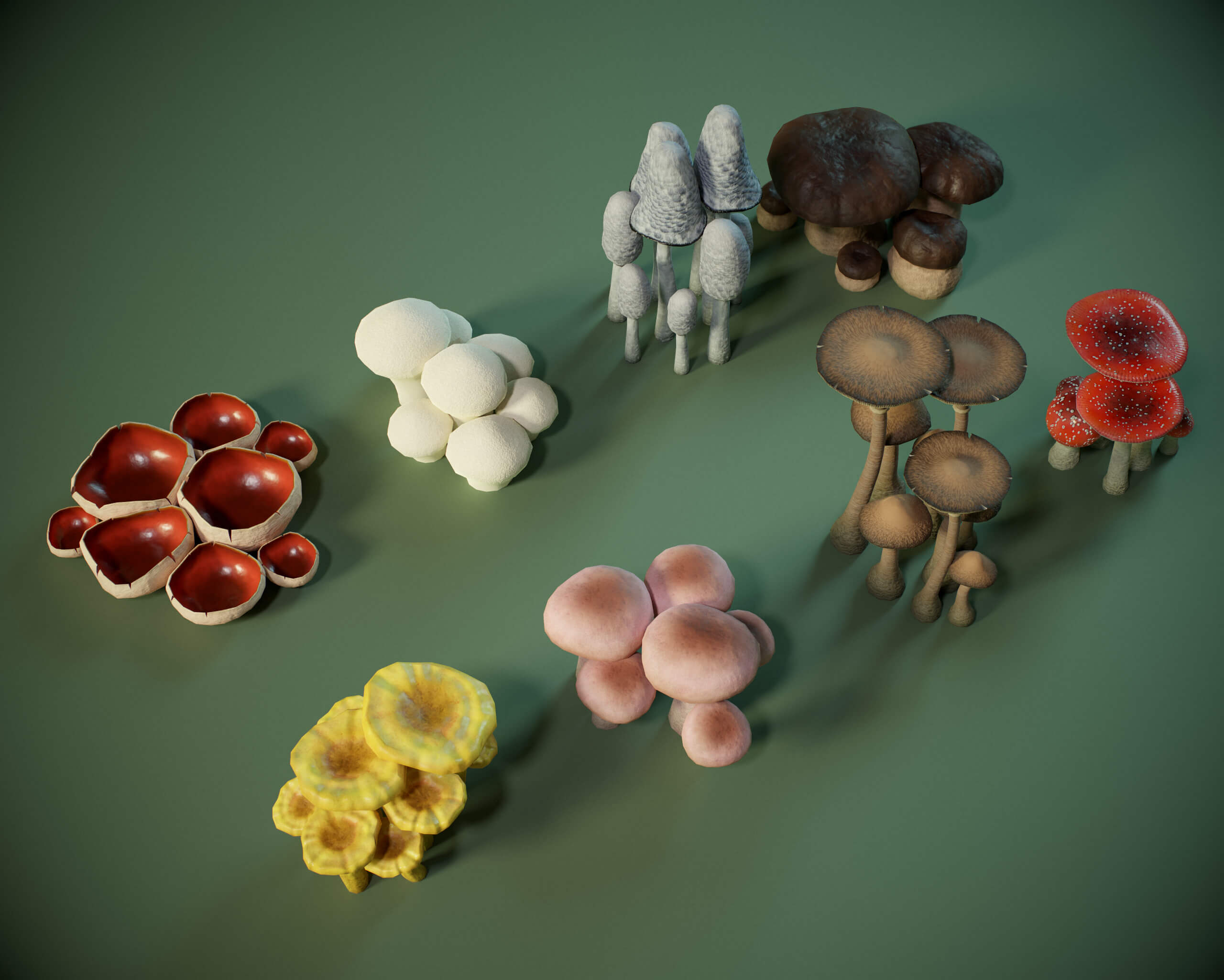 Mushroom Pack - 3D Model by YuriBarinov