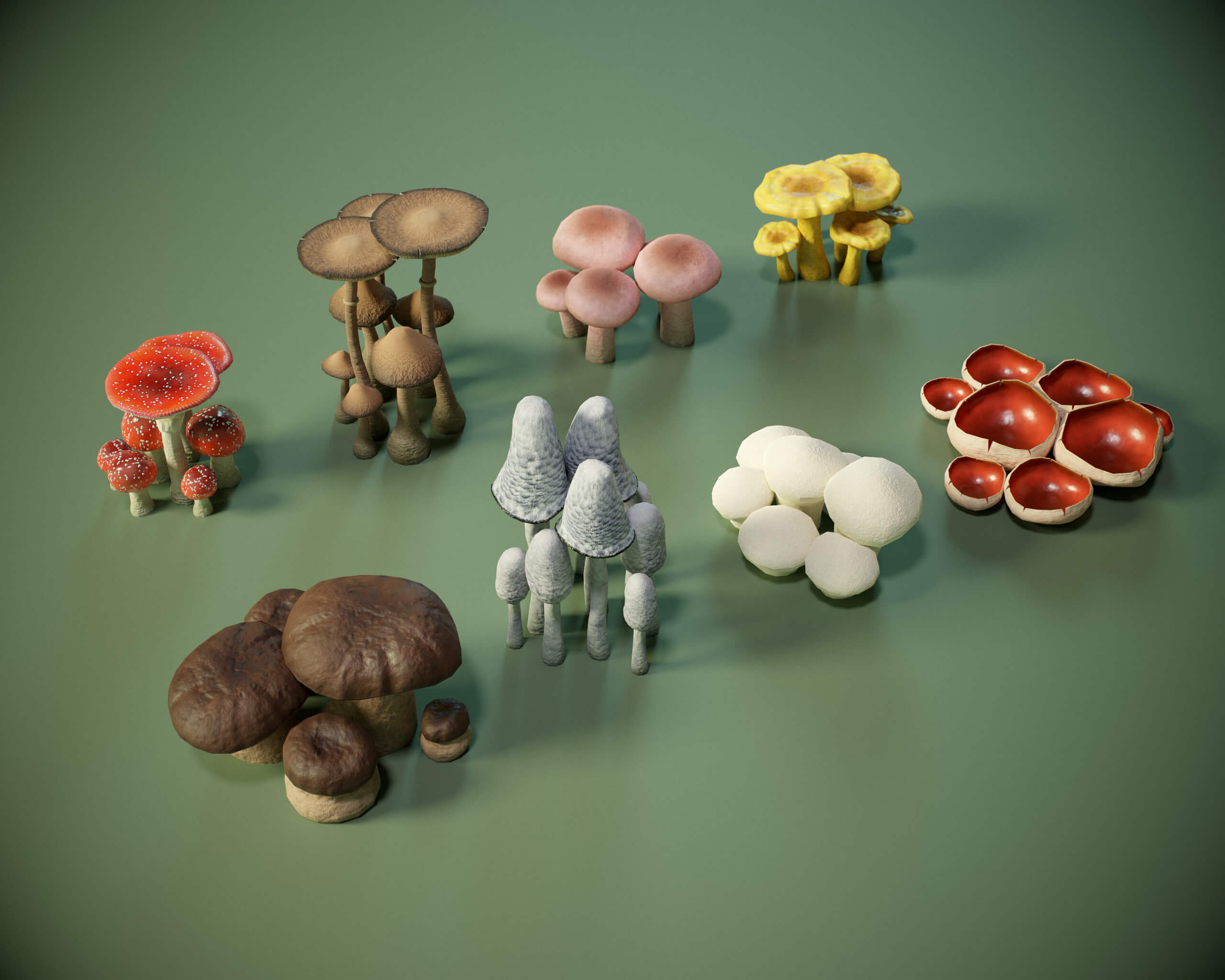 Mushroom Pack - 3D Model by YuriBarinov