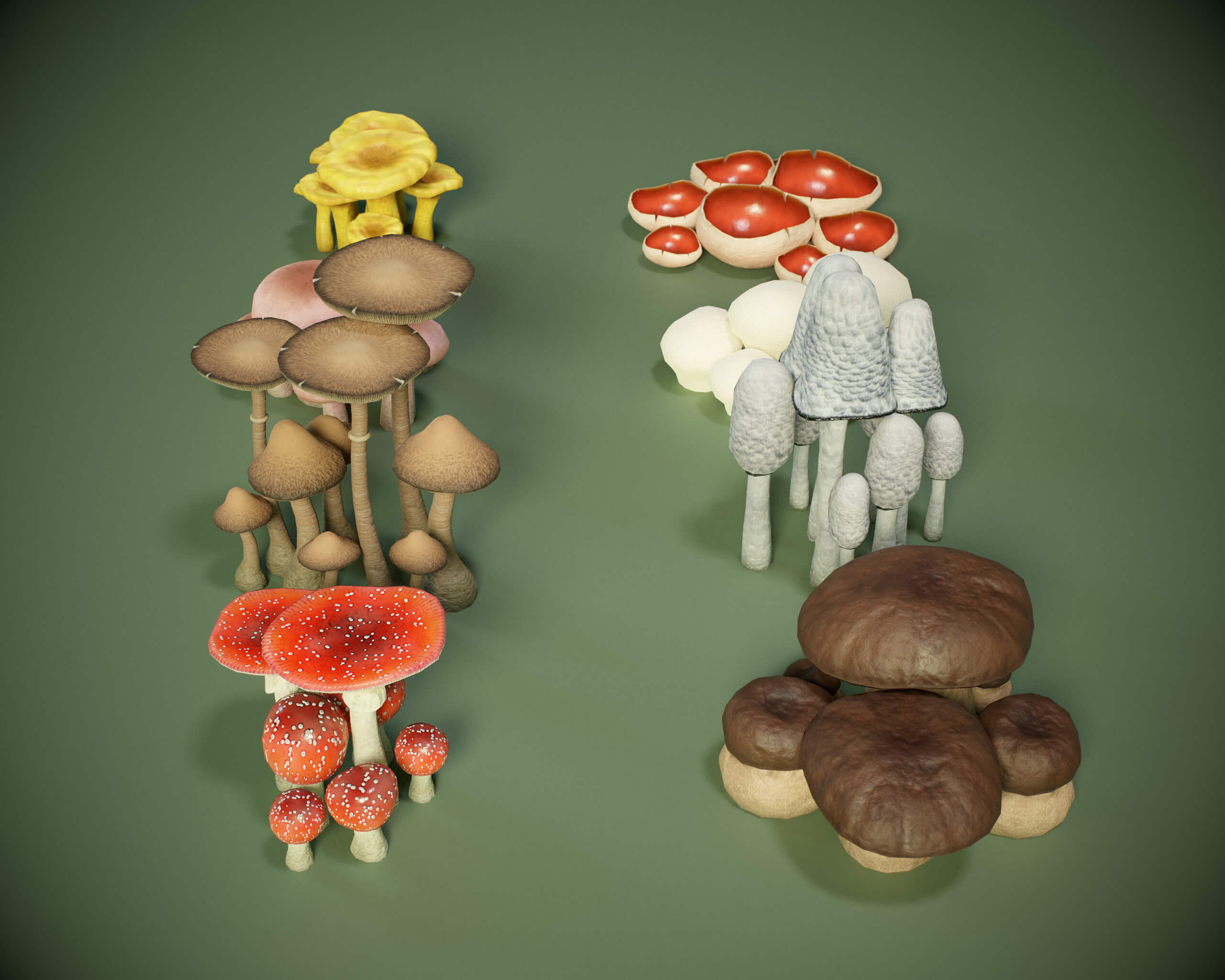 Mushroom Pack - 3D Model by YuriBarinov