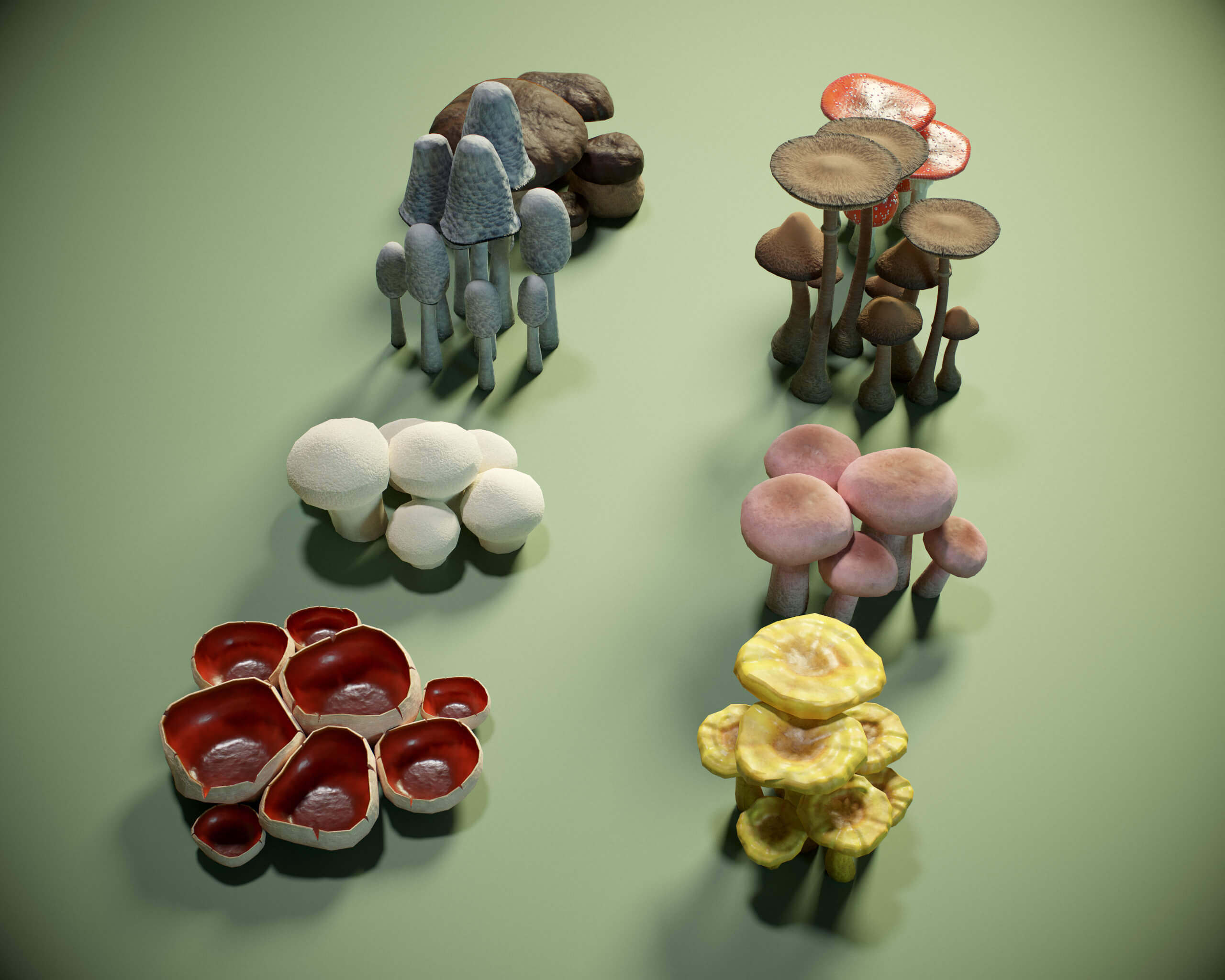 Mushroom Pack - 3D Model by YuriBarinov