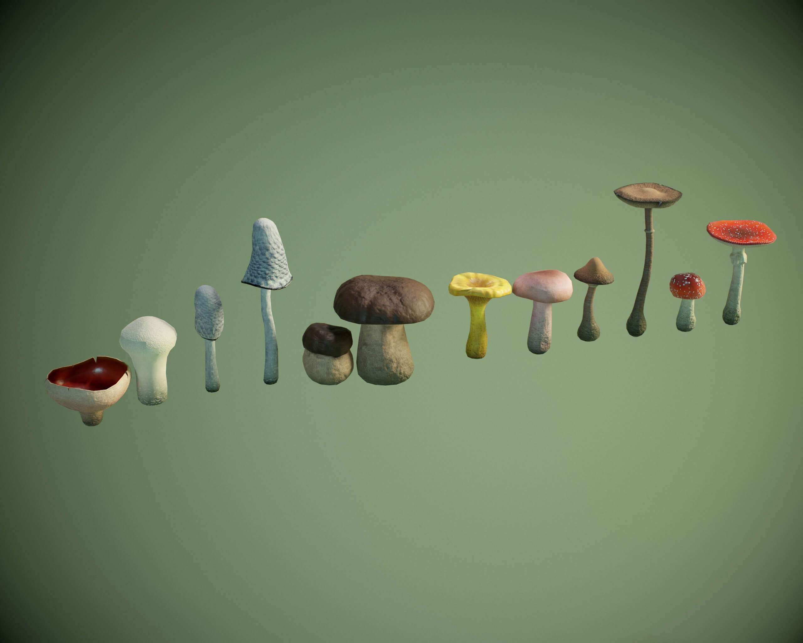 Mushroom Pack - 3D Model by YuriBarinov