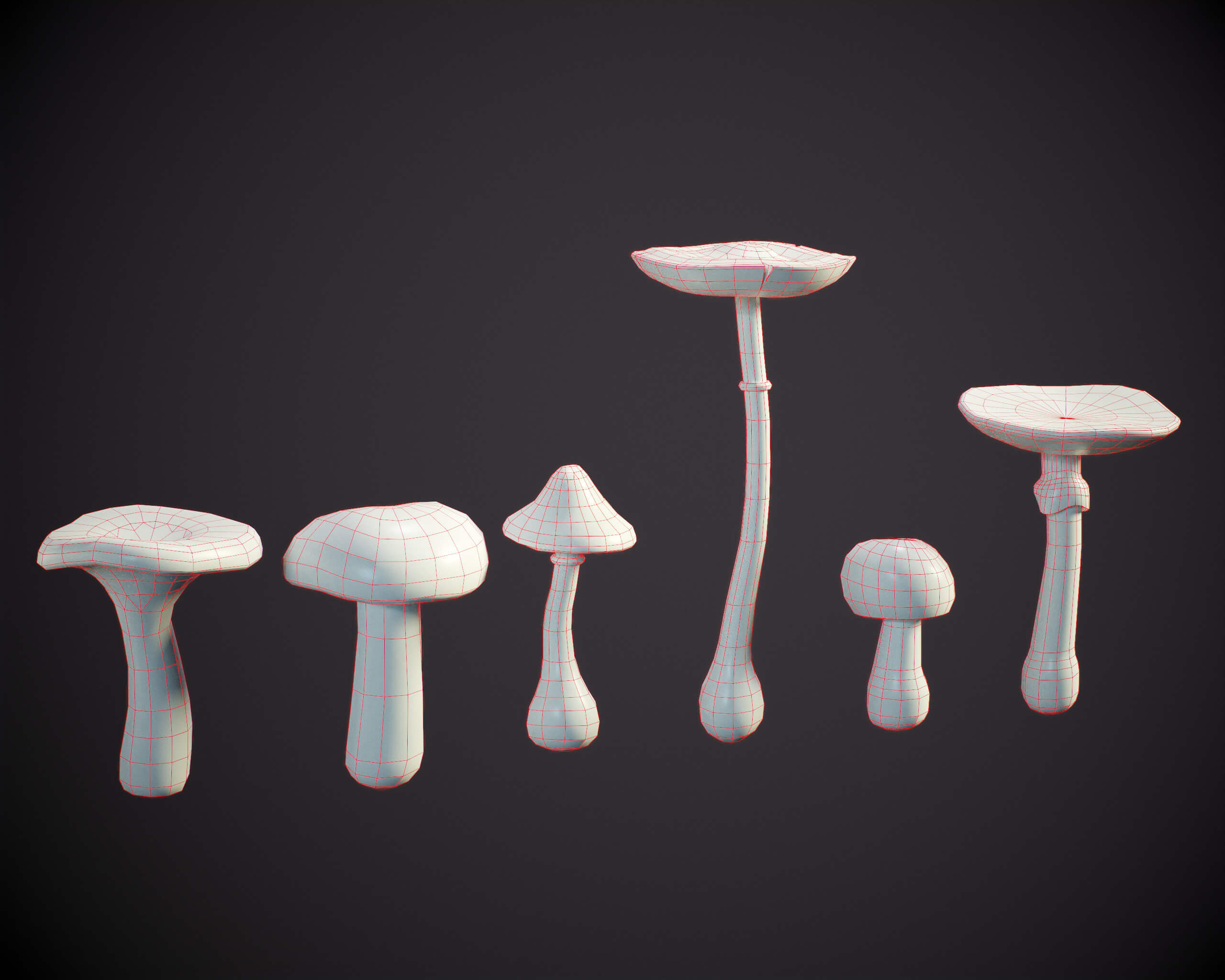 Mushroom Pack - 3D Model by YuriBarinov