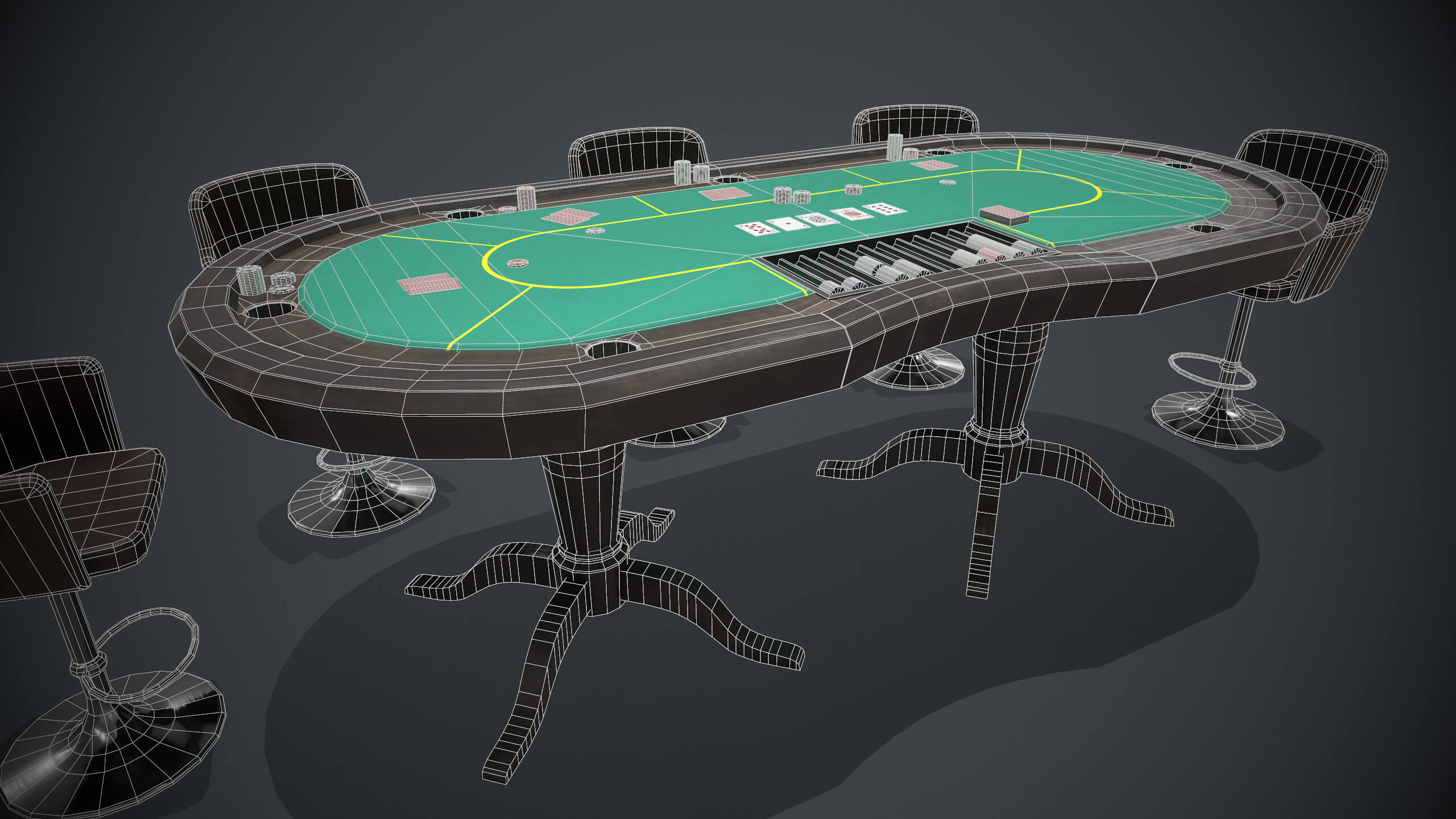 Poker Table - 3D Model by YuriBarinov