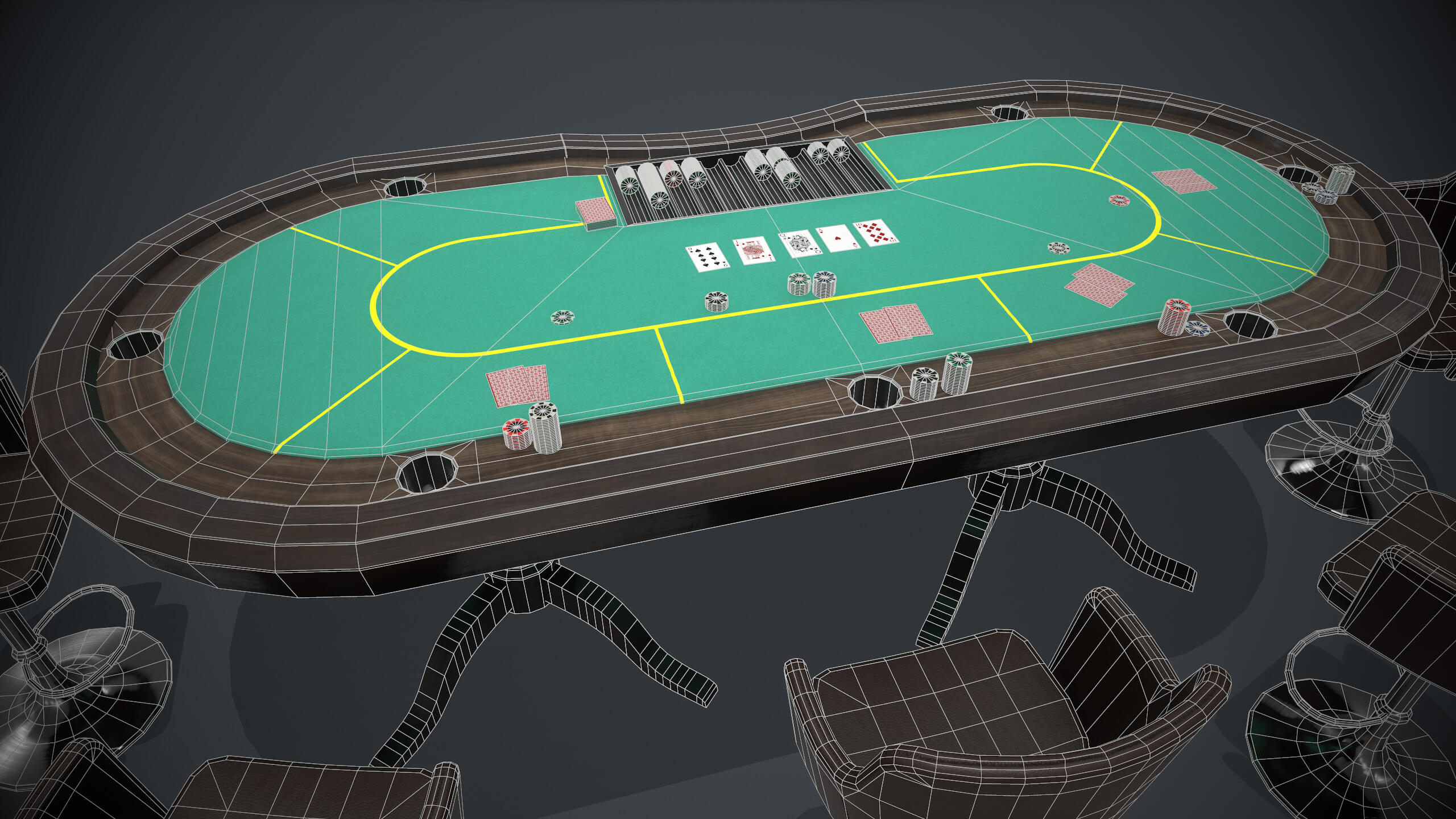 Poker Table - 3D Model by YuriBarinov
