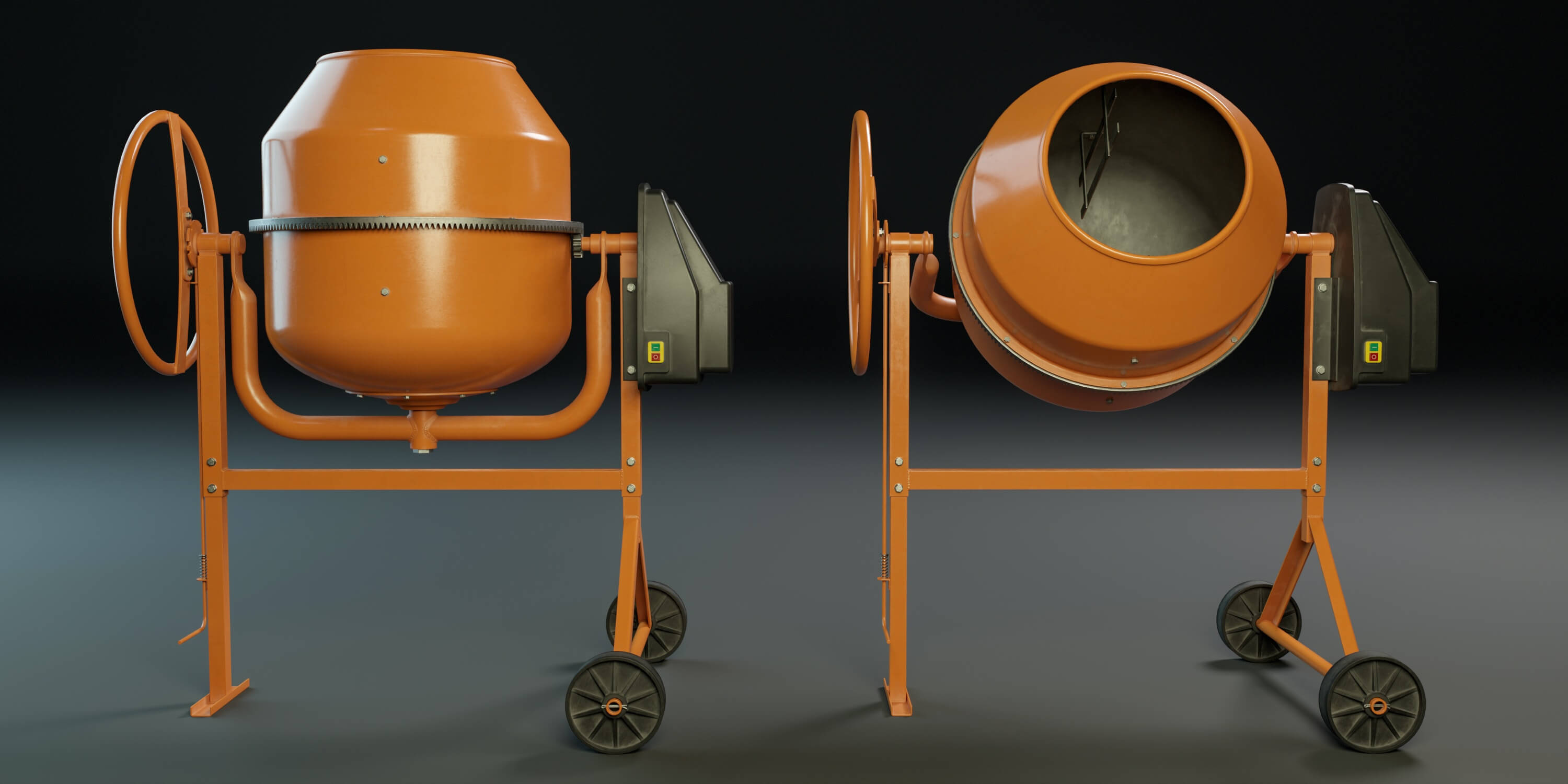 Portable Concrete Mixer PBR - 3D Model by YuriBarinov