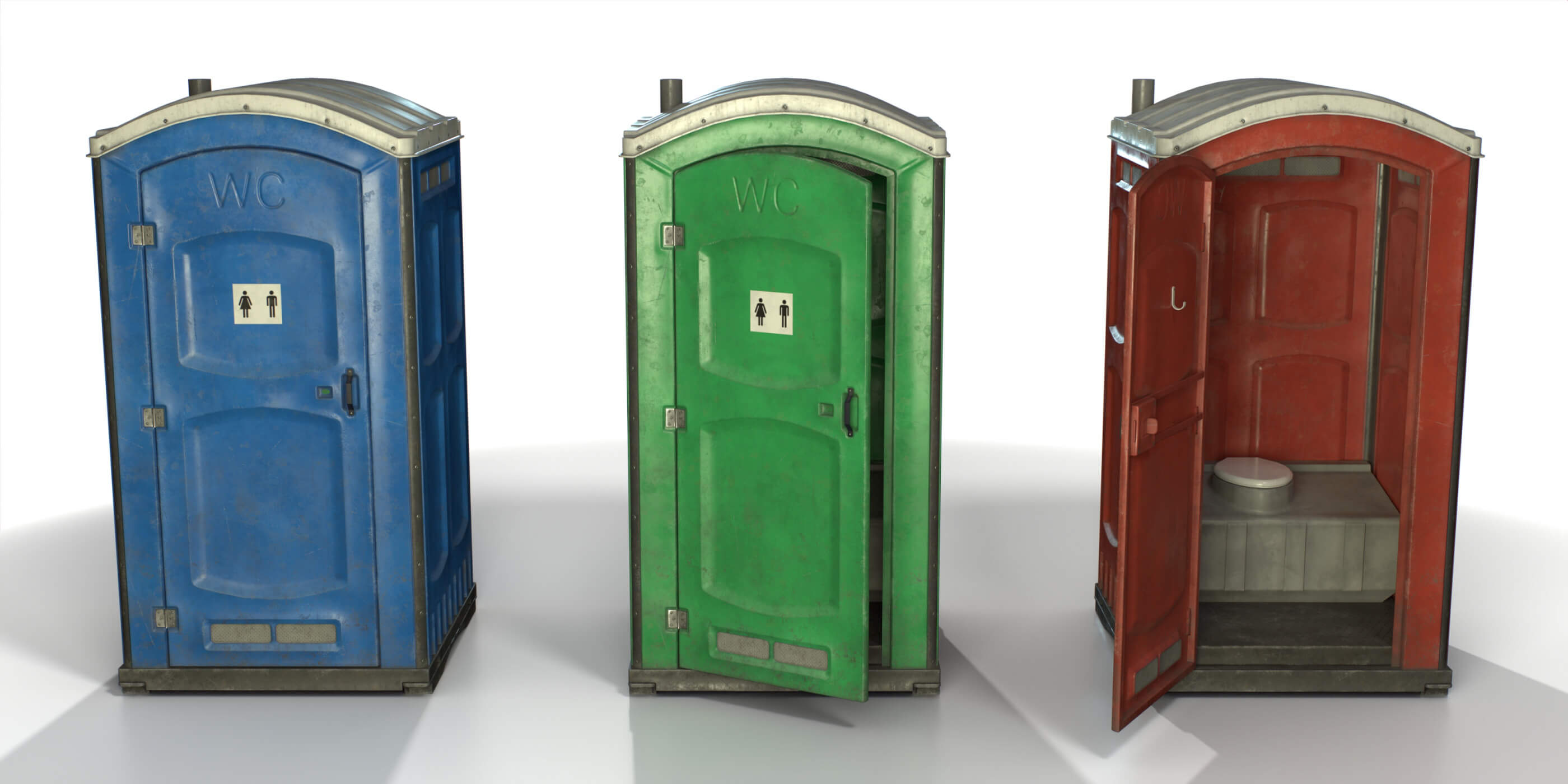 Public Portable Toilet 02 PBR Game Ready - 3D Model by YuriBarinov