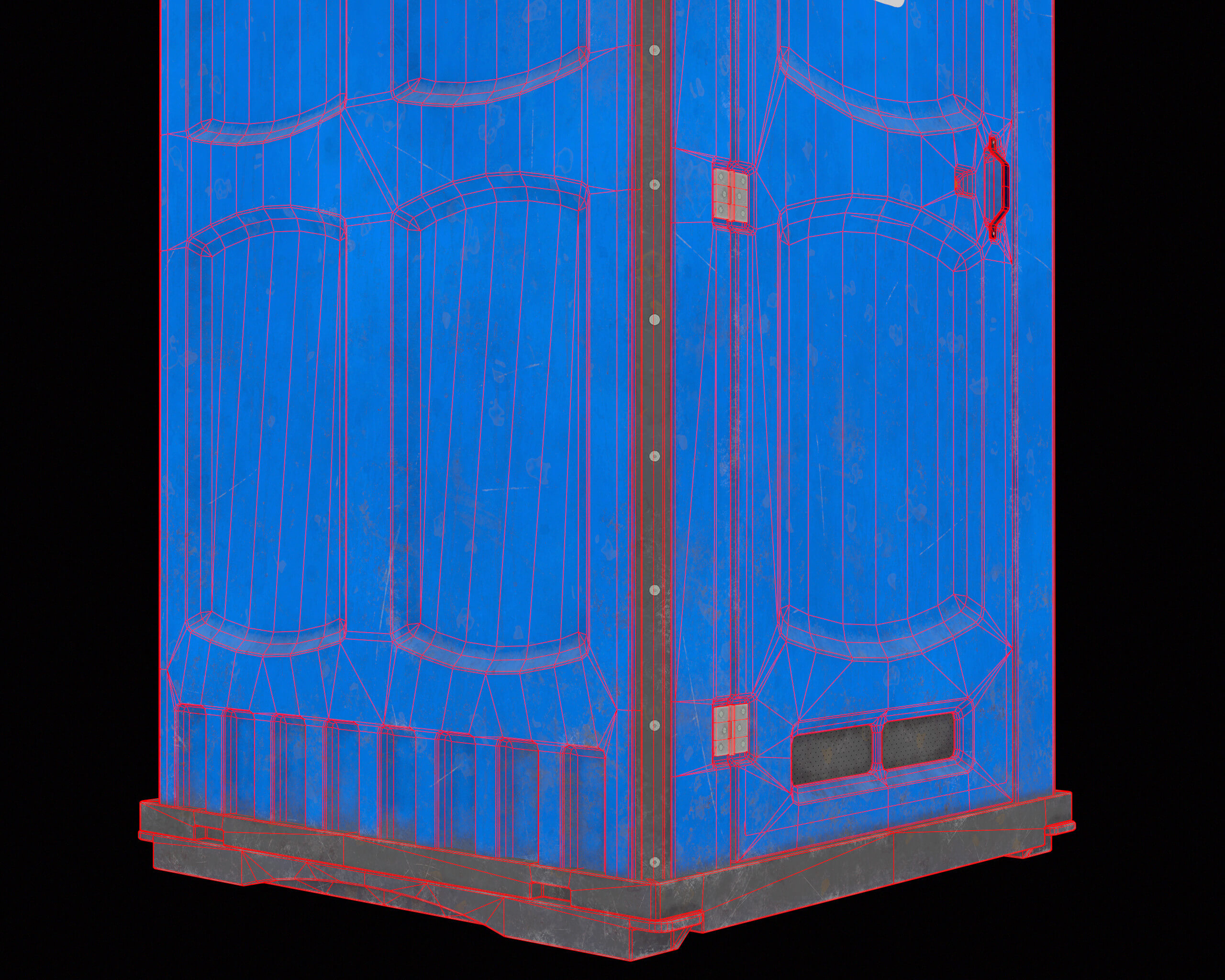 Public Portable Toilet PBR Game Ready - 3D Model by YuriBarinov