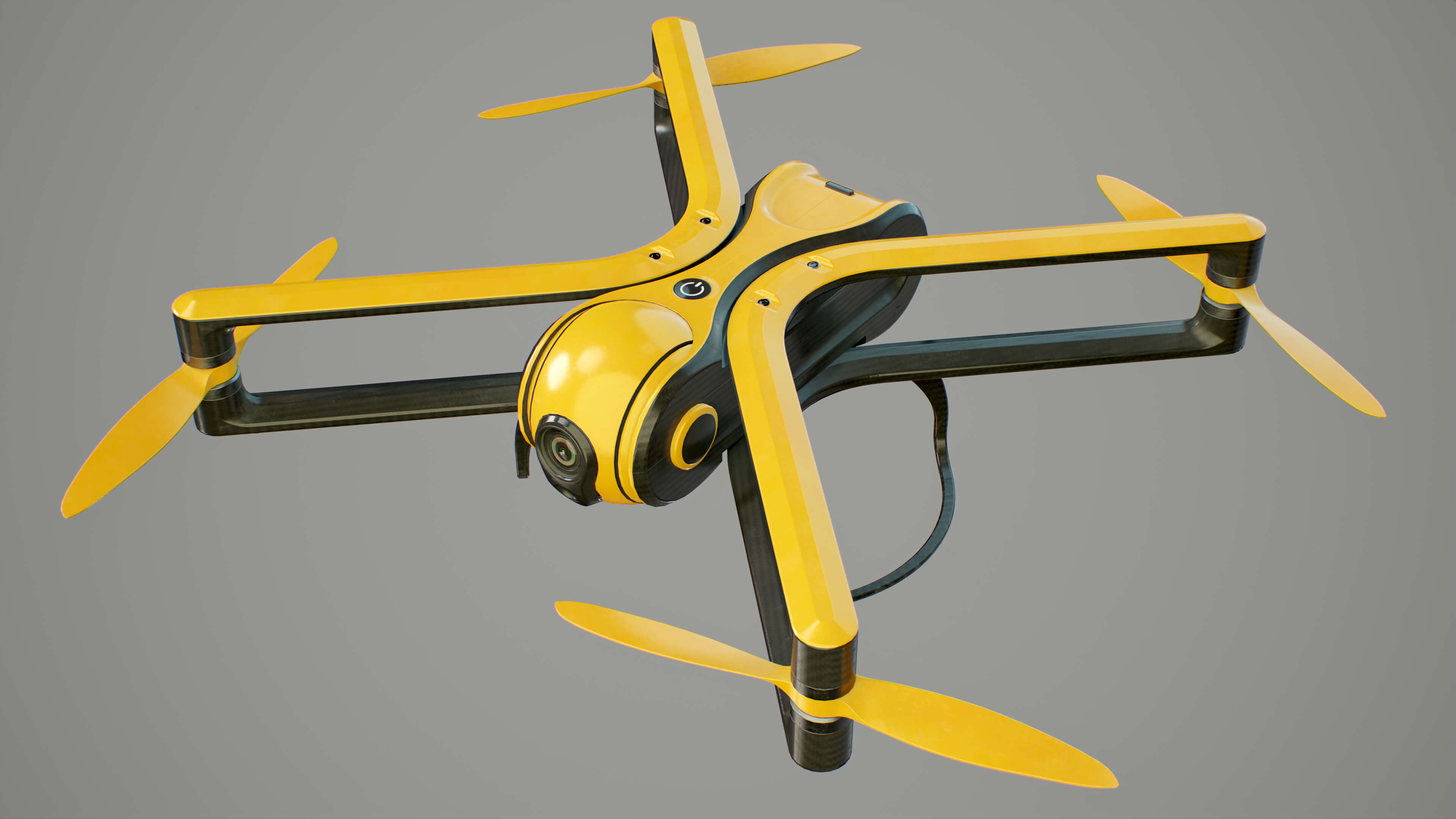 Quadcopter Drone PBR - 3D Model by YuriBarinov