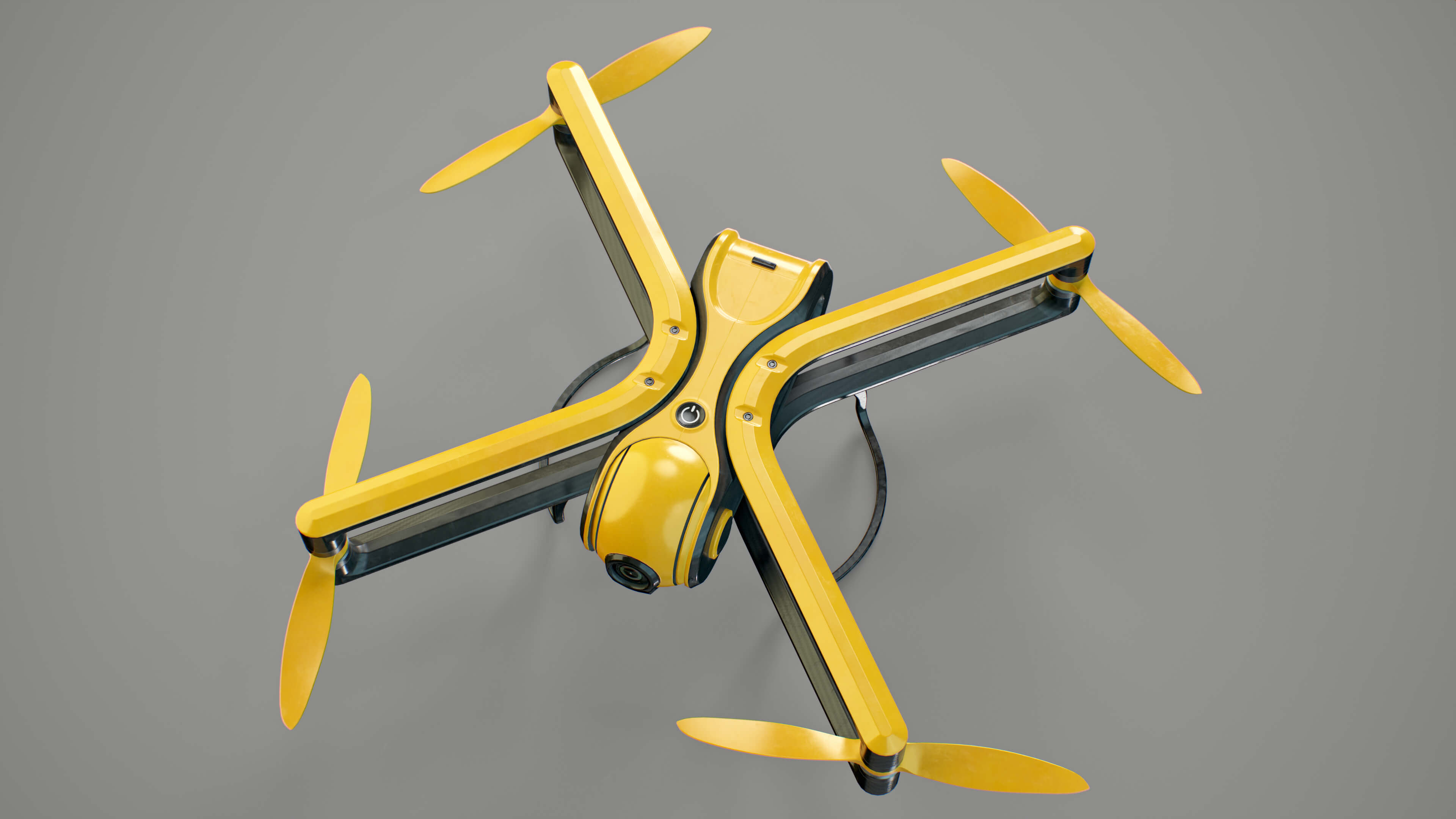 Quadcopter Drone PBR - 3D Model by YuriBarinov