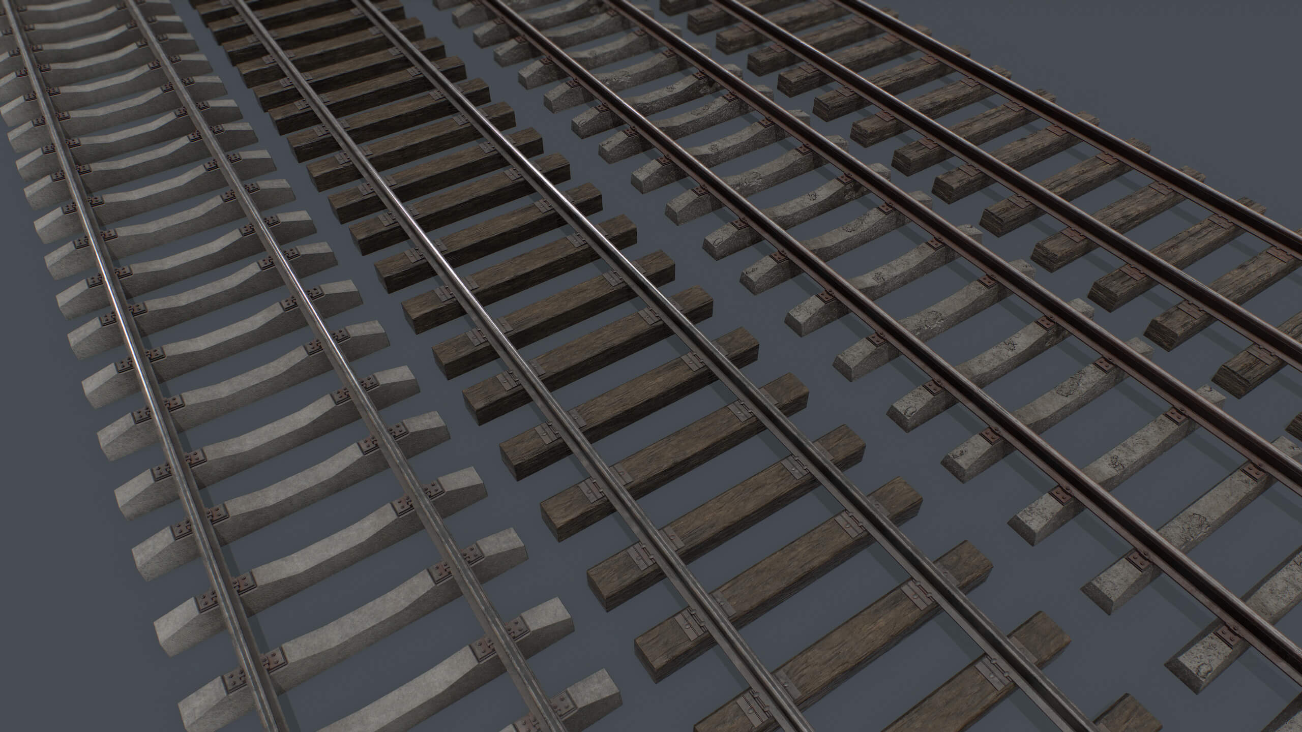 Railway Track PBR - 3D Model by YuriBarinov