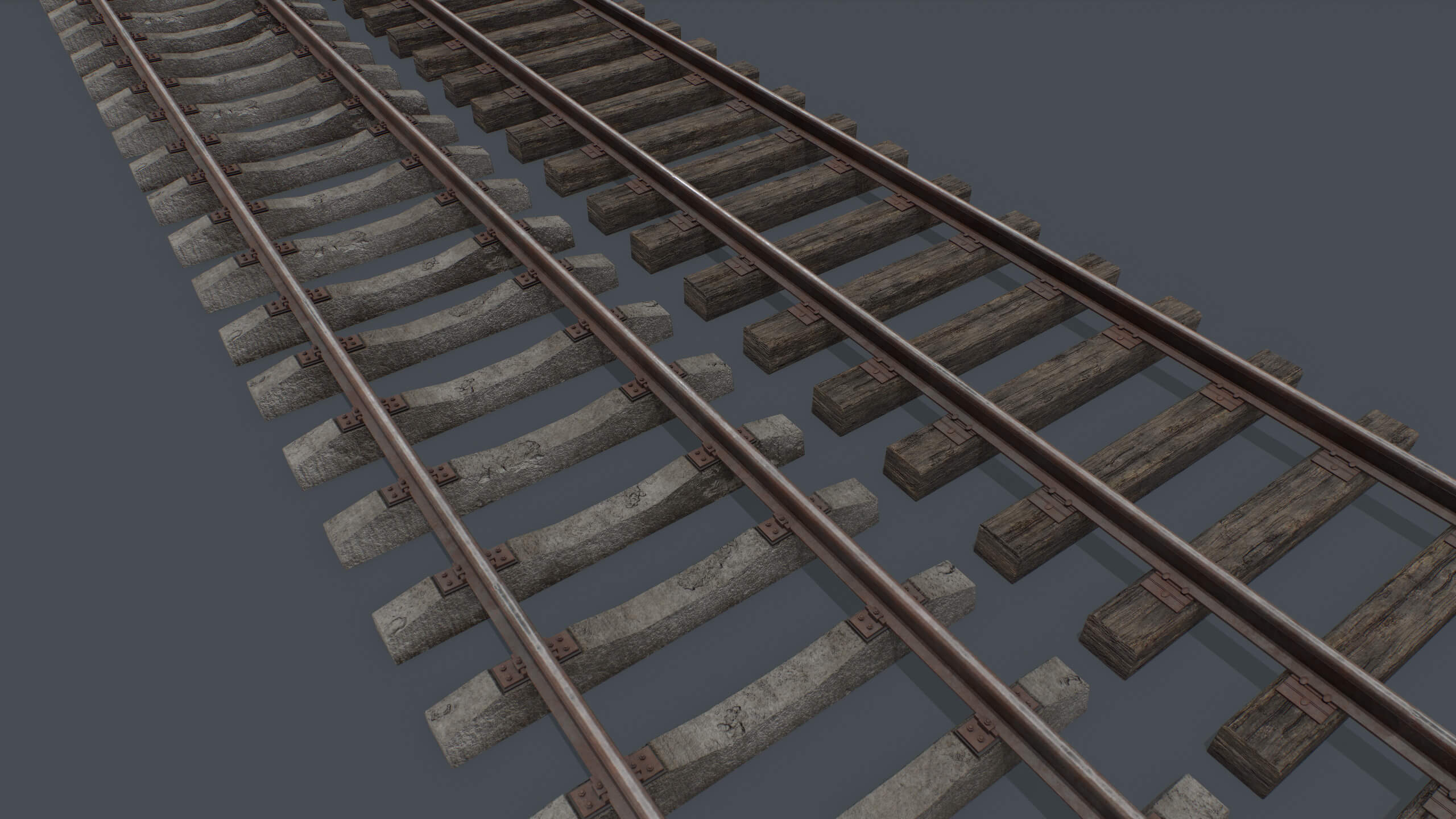 Railway Track PBR - 3D Model by YuriBarinov
