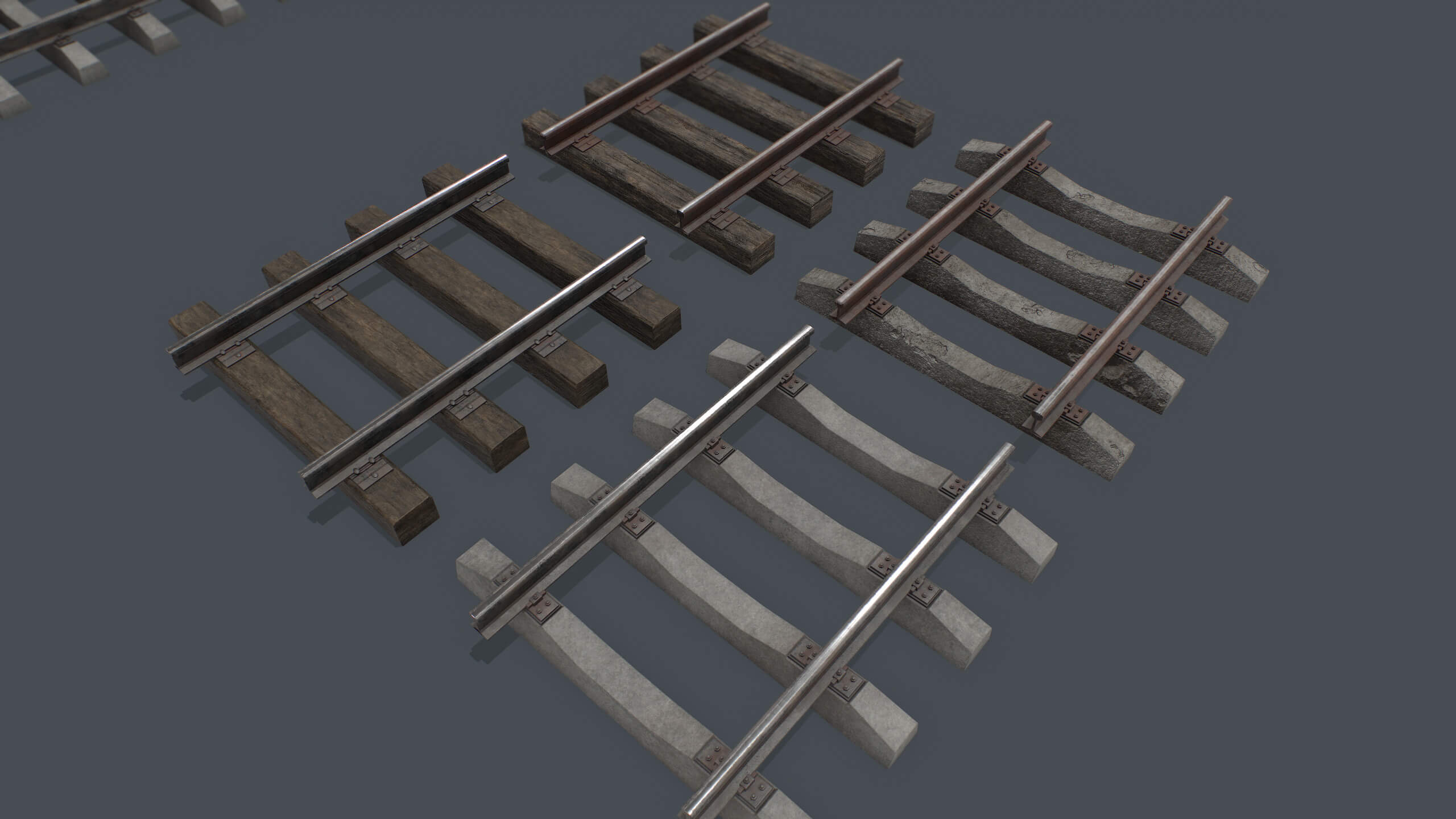Railway Track PBR - 3D Model by YuriBarinov