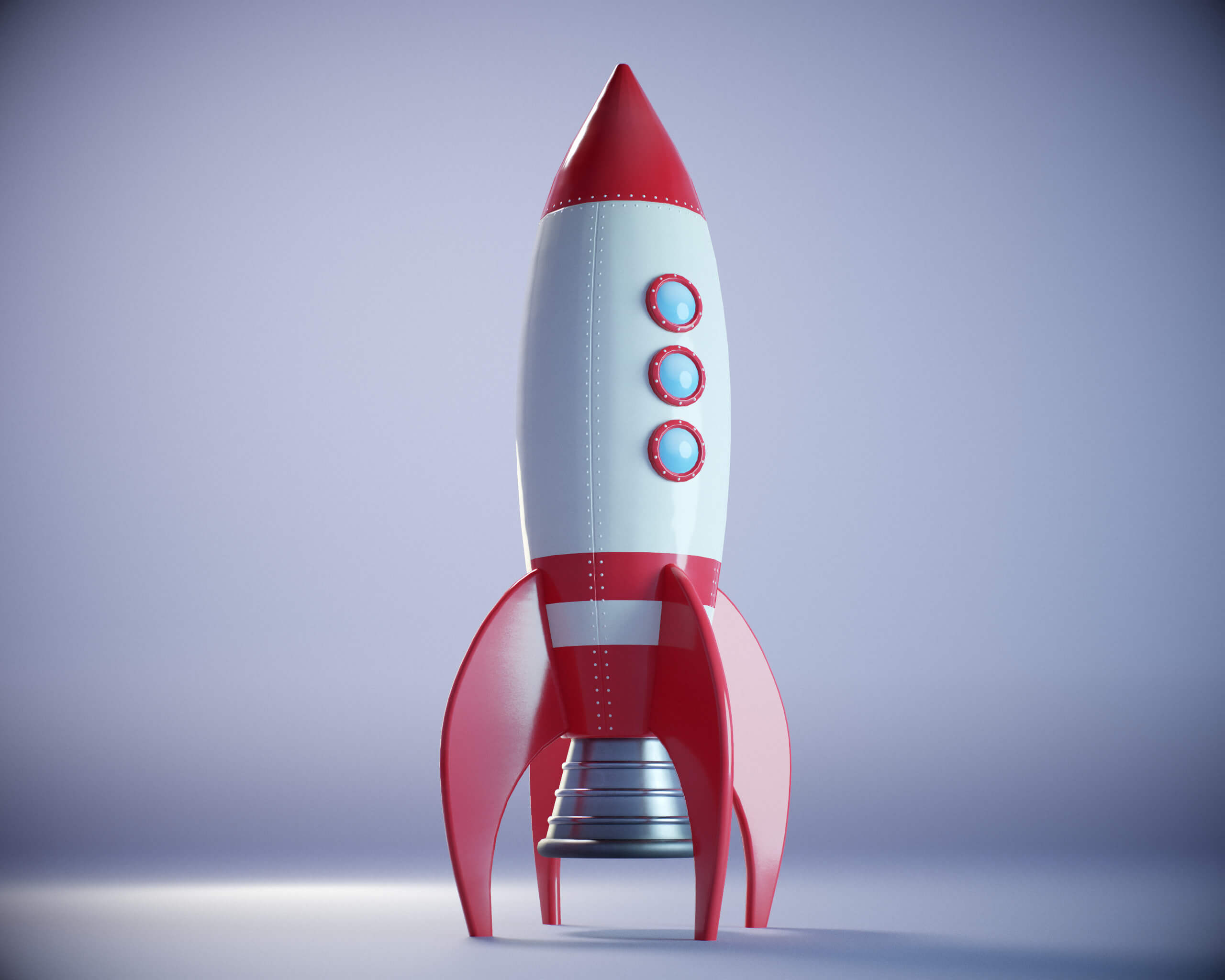 Rocket on The Moon - 3D Model by YuriBarinov