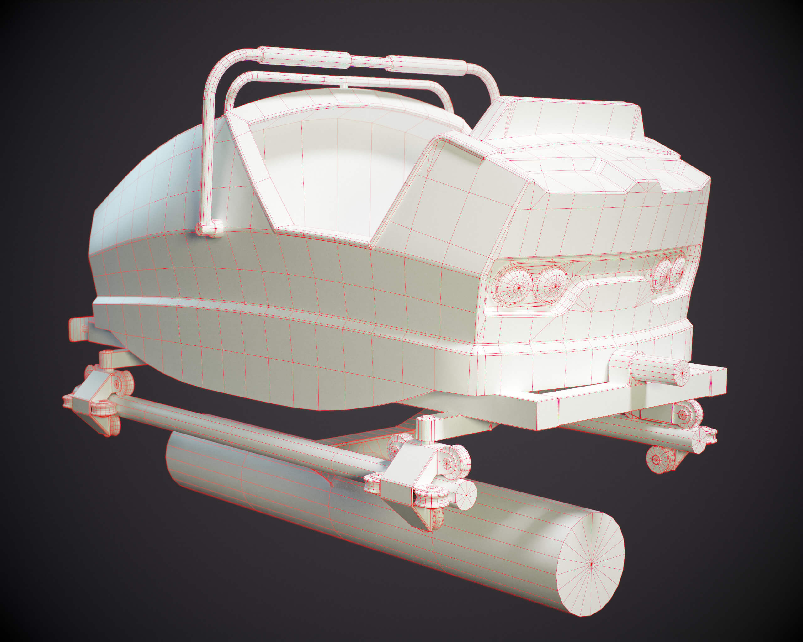 Roller Coaster Cart 02 PBR Game Ready - 3D Model by YuriBarinov