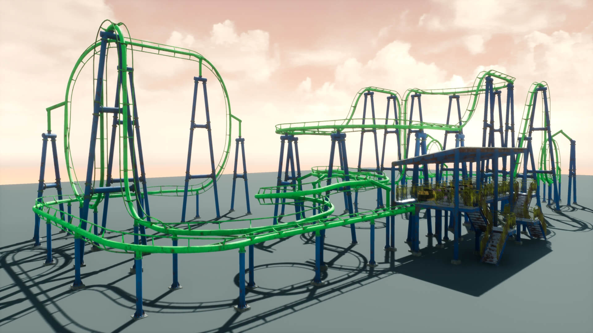 Roller Coaster - 3D Model by YuriBarinov