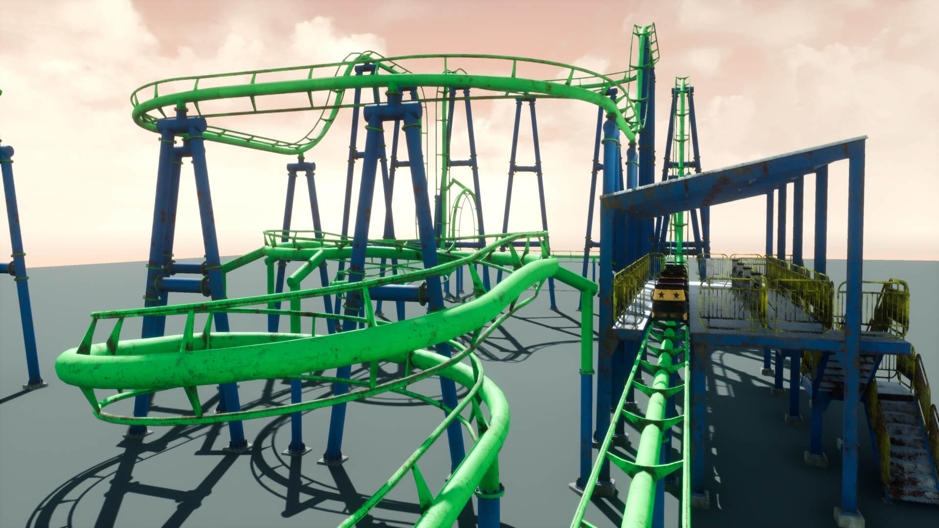 Roller Coaster - 3D Model by YuriBarinov