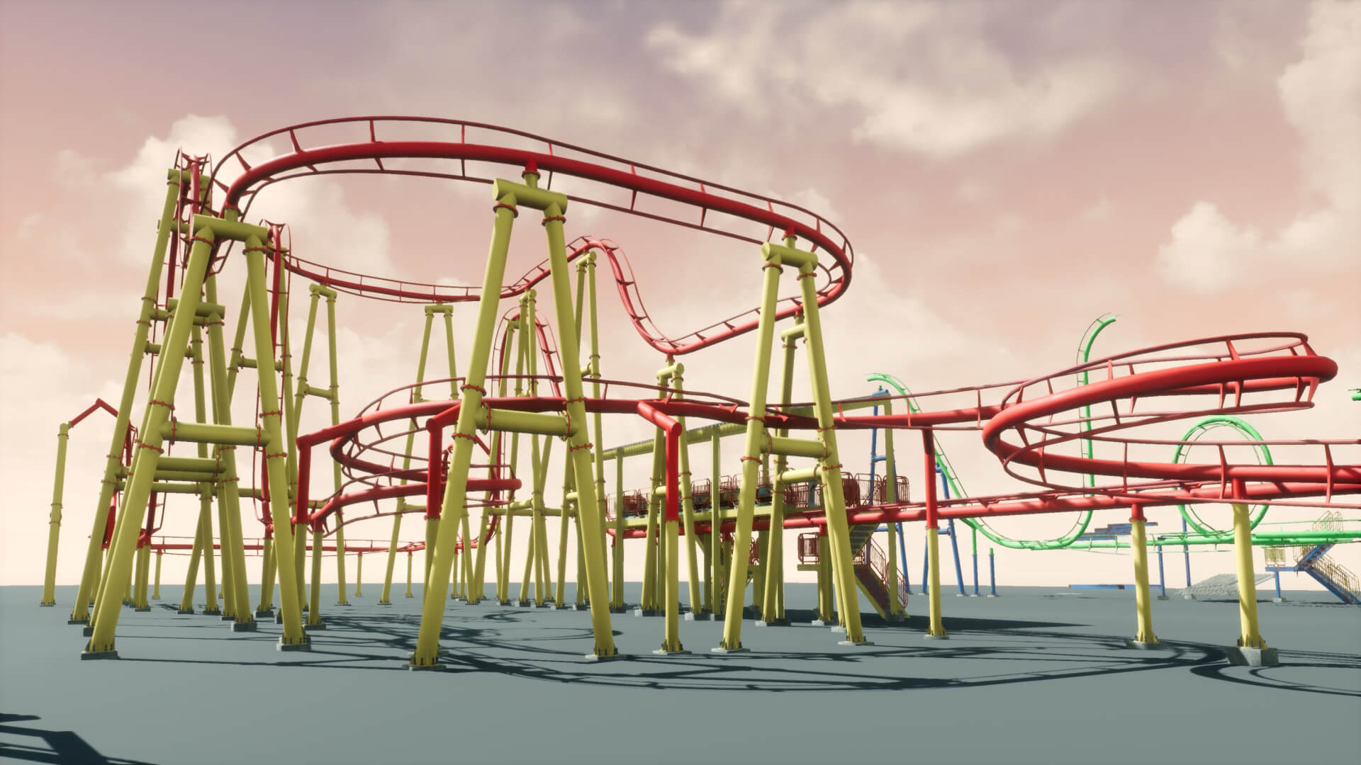 Roller Coaster - 3D Model by YuriBarinov