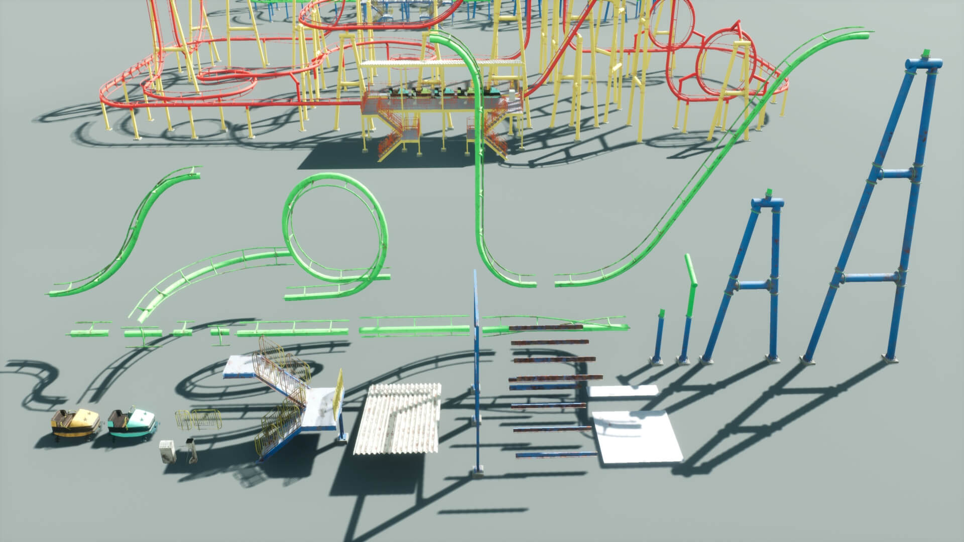 Roller Coaster - 3D Model by YuriBarinov