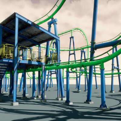 Roller Coaster - 3D Model by YuriBarinov