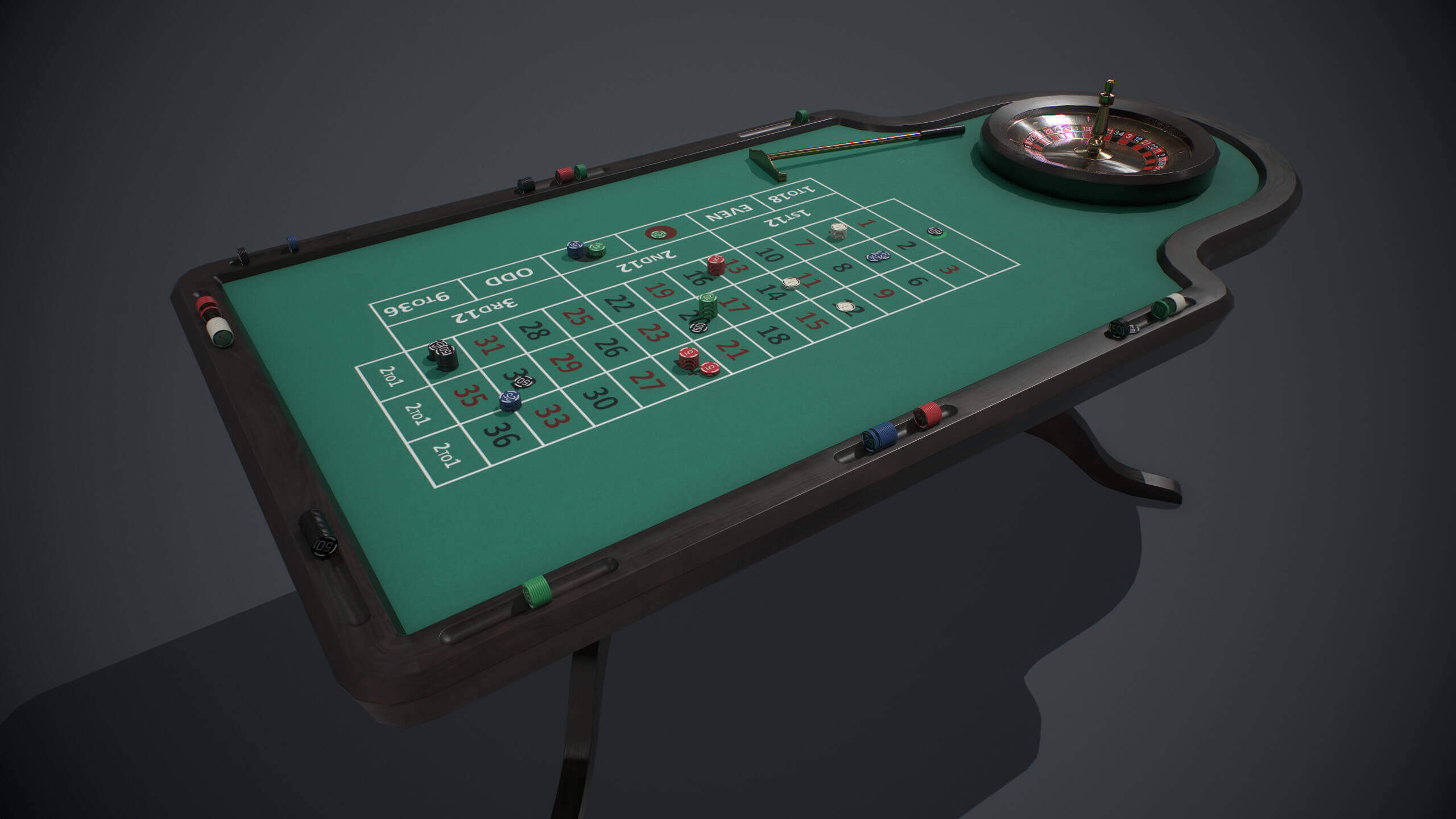 Roulette Table - 3D Model by YuriBarinov
