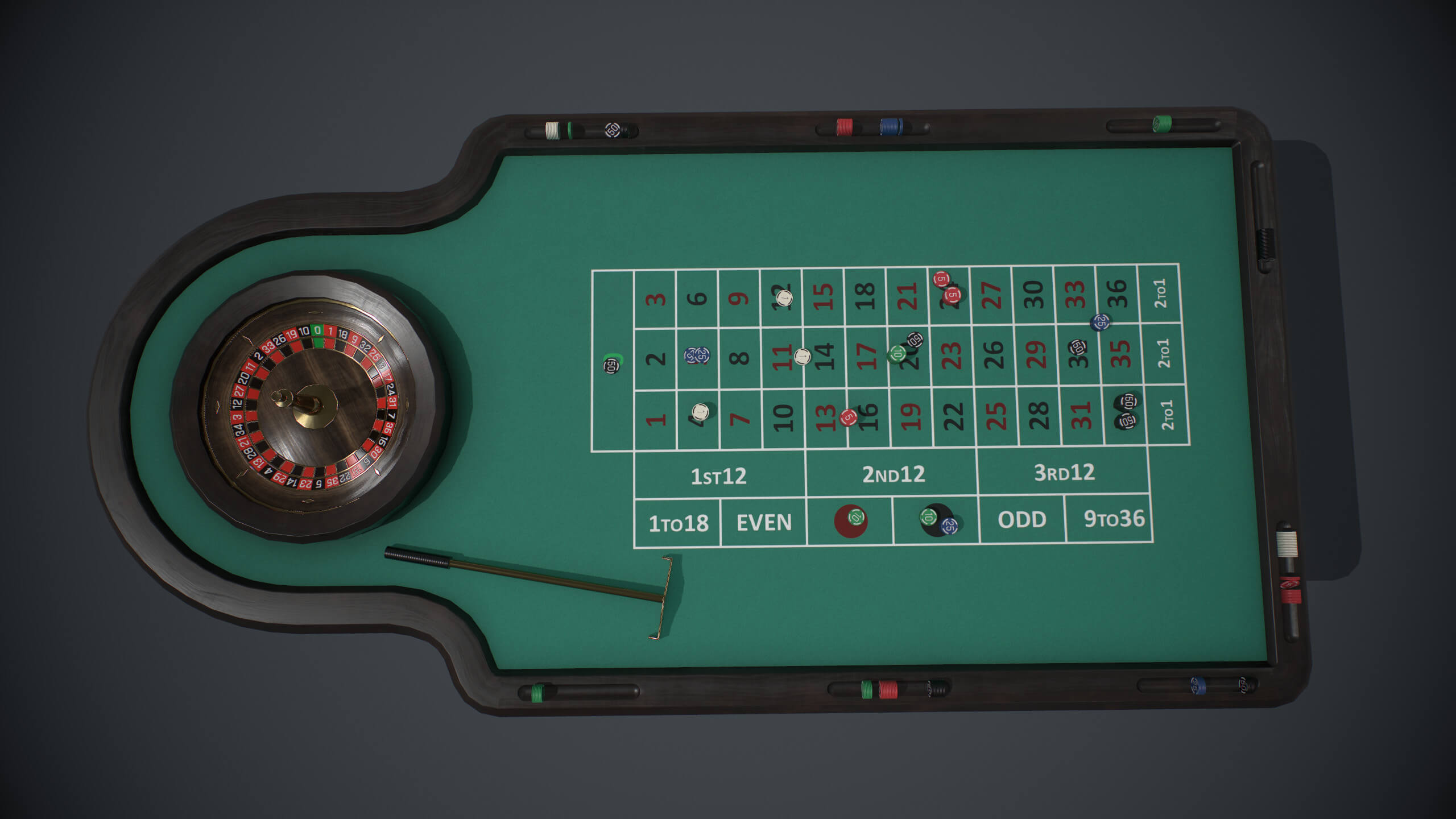 Roulette Table - 3D Model by YuriBarinov