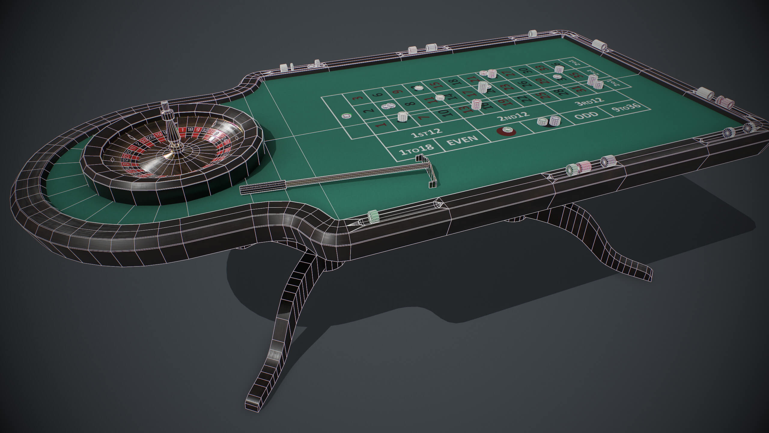 Roulette Table - 3D Model by YuriBarinov
