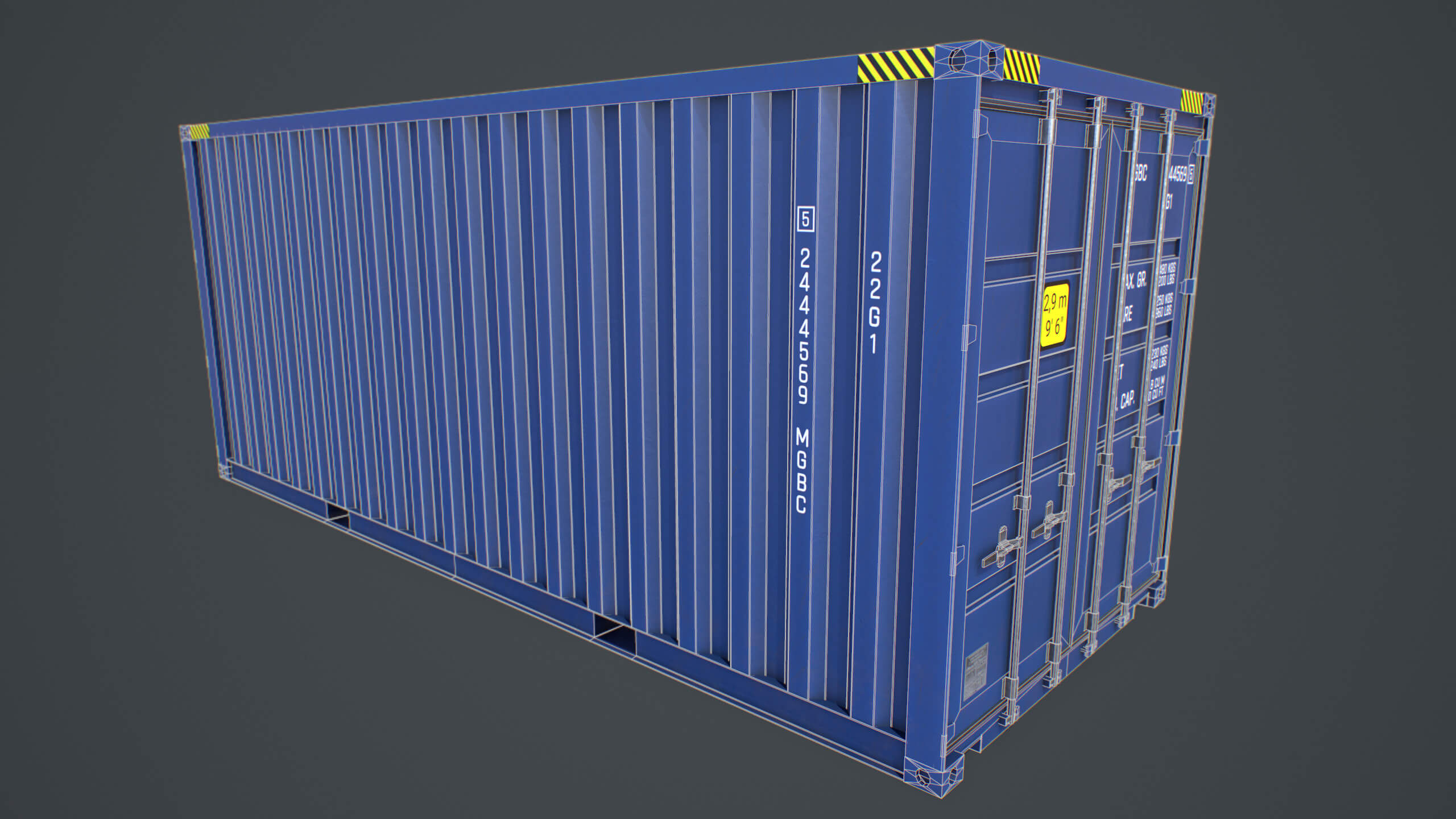 Shipping Container PBR - 3D Model by YuriBarinov