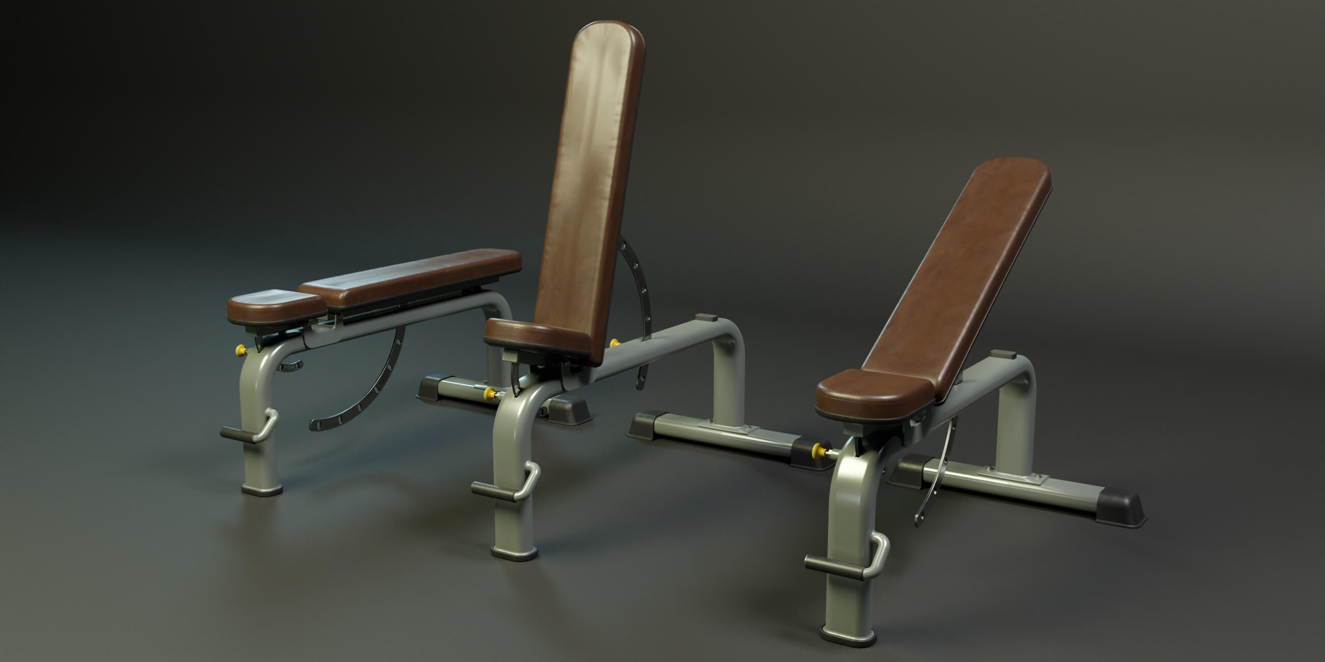 Incline Bench PBR - 3D Model by YuriBarinov