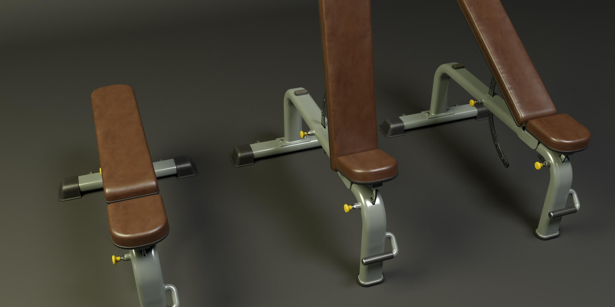 Incline Bench PBR - 3D Model by YuriBarinov