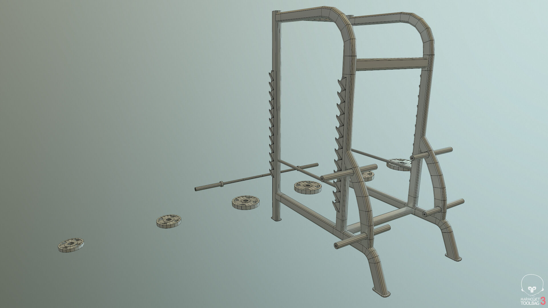 Squat Rack - 3D Model by YuriBarinov