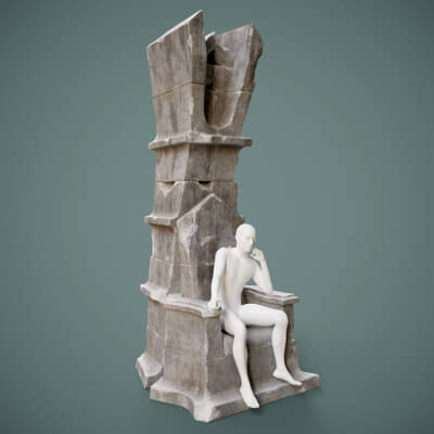 Stone Block Throne G8 Male/Female - Daz Content by YuriBarinov