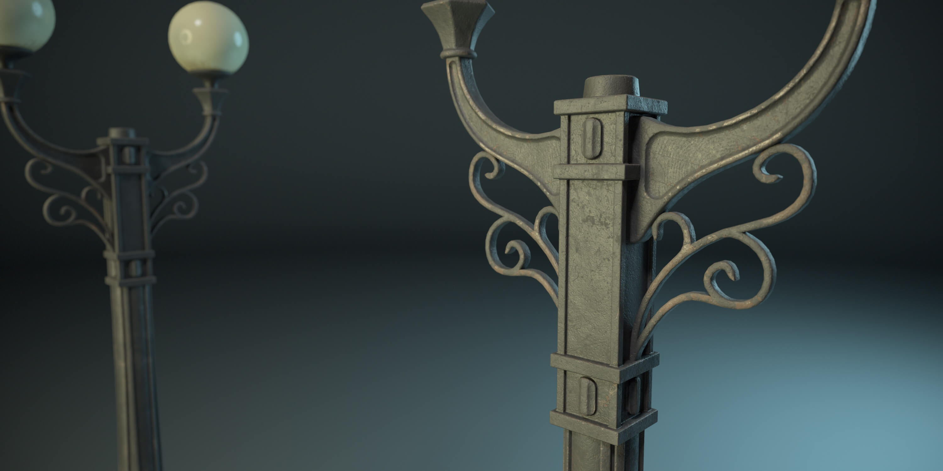 Street Lamp PBR - 3D Model by YuriBarinov